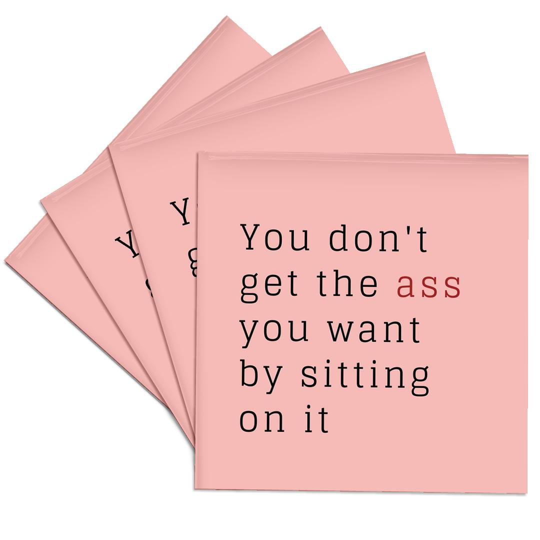 Inpirational Quotes For Work Out, set of 4 Ceramic Tile Coasters ...