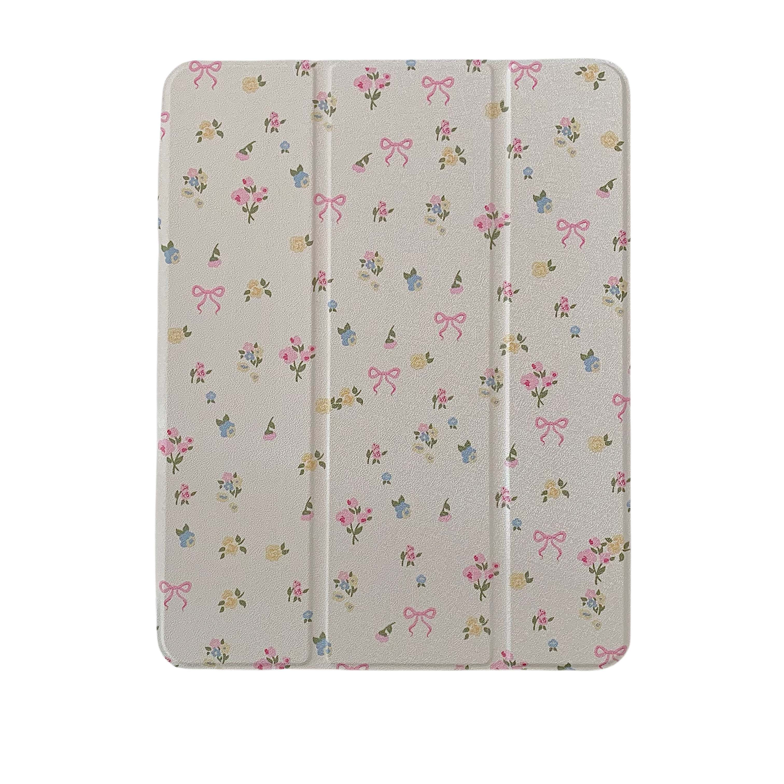 Ins Bow Flowers Cover With Pencil Holder For iPad 10.2 Air 5 4th ...