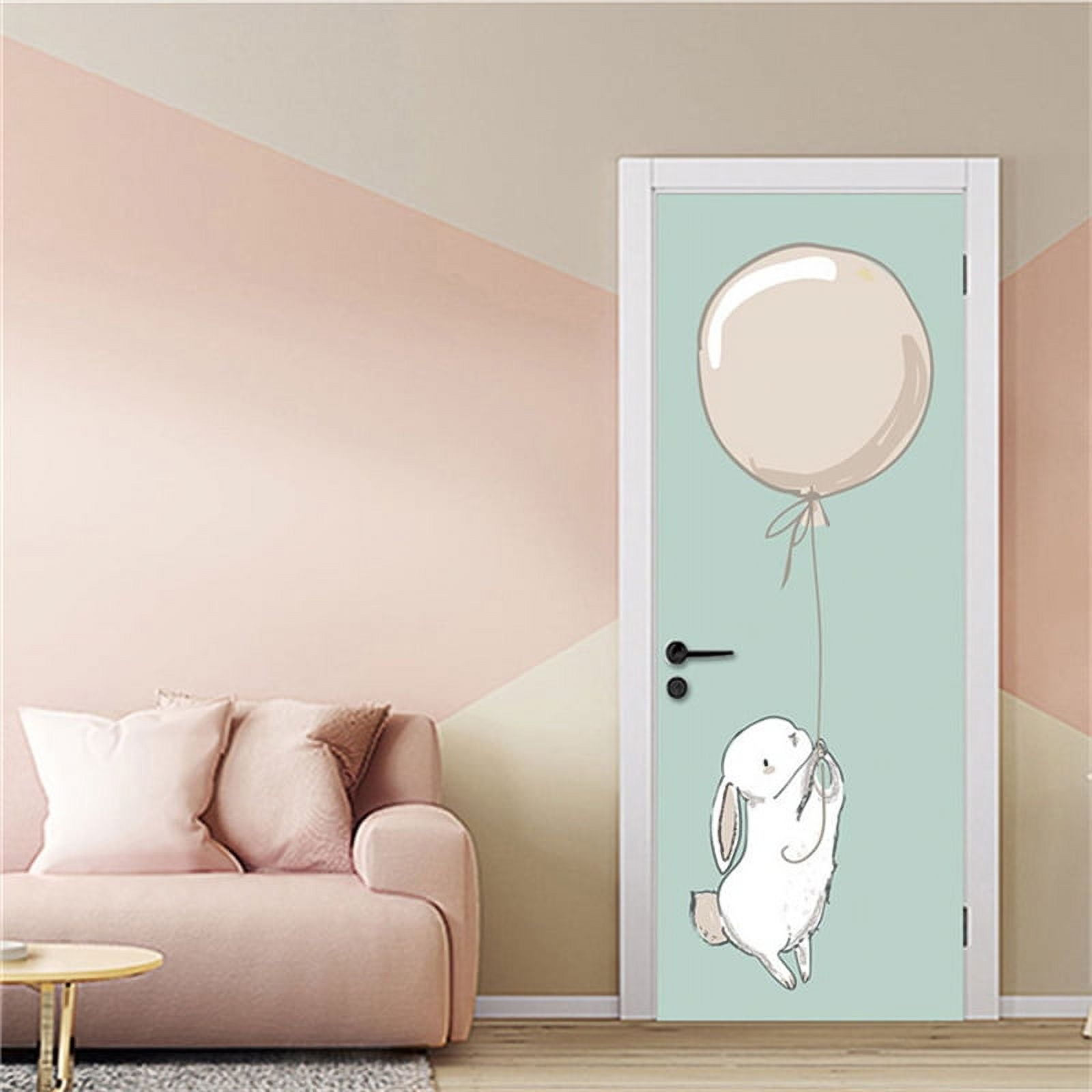 Ins Cartoon Sticker on the Doors PVC Self-adhesive Waterproof Wallpaper ...