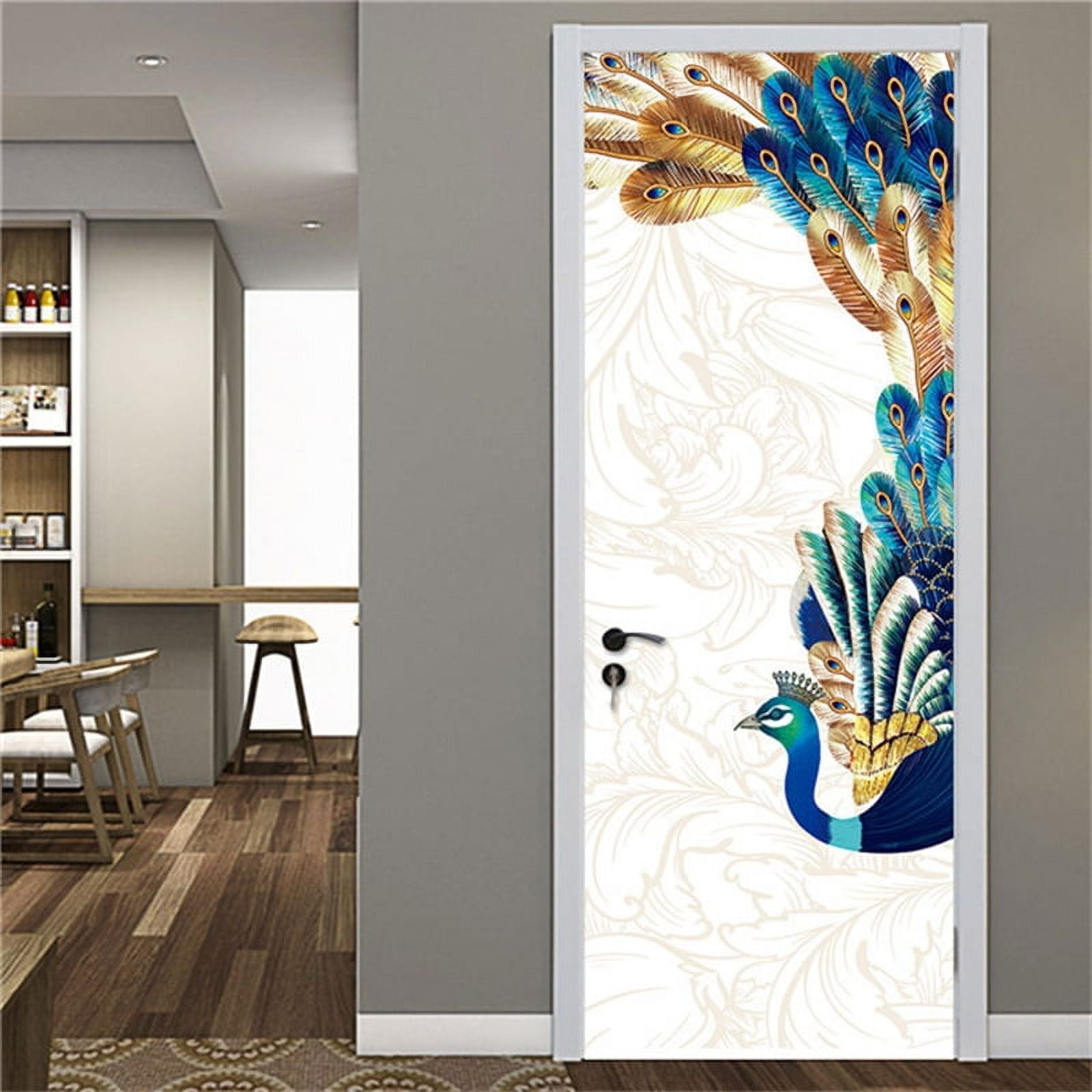 Ins Cartoon Sticker on the Doors PVC Self-adhesive Waterproof Wallpaper ...