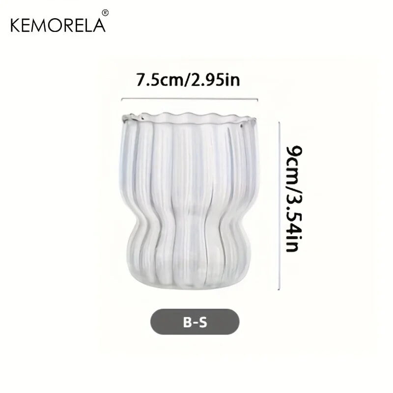 Ins Glass Cup Heat-resistant Tumbler Drinkware Transparent Tea Juice ...