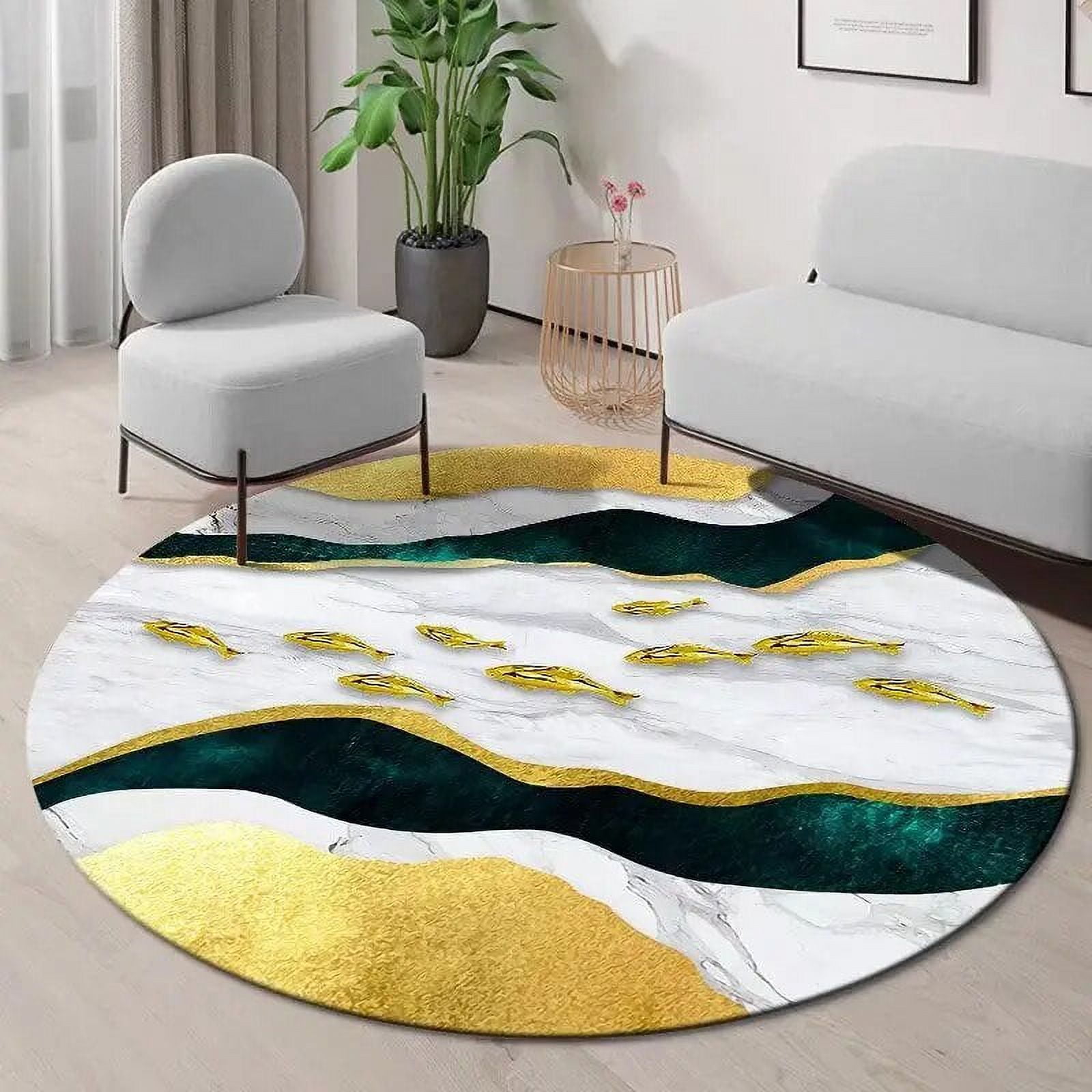 Ins Light Luxury Round Carpets Living Room Large Area Carpet High ...
