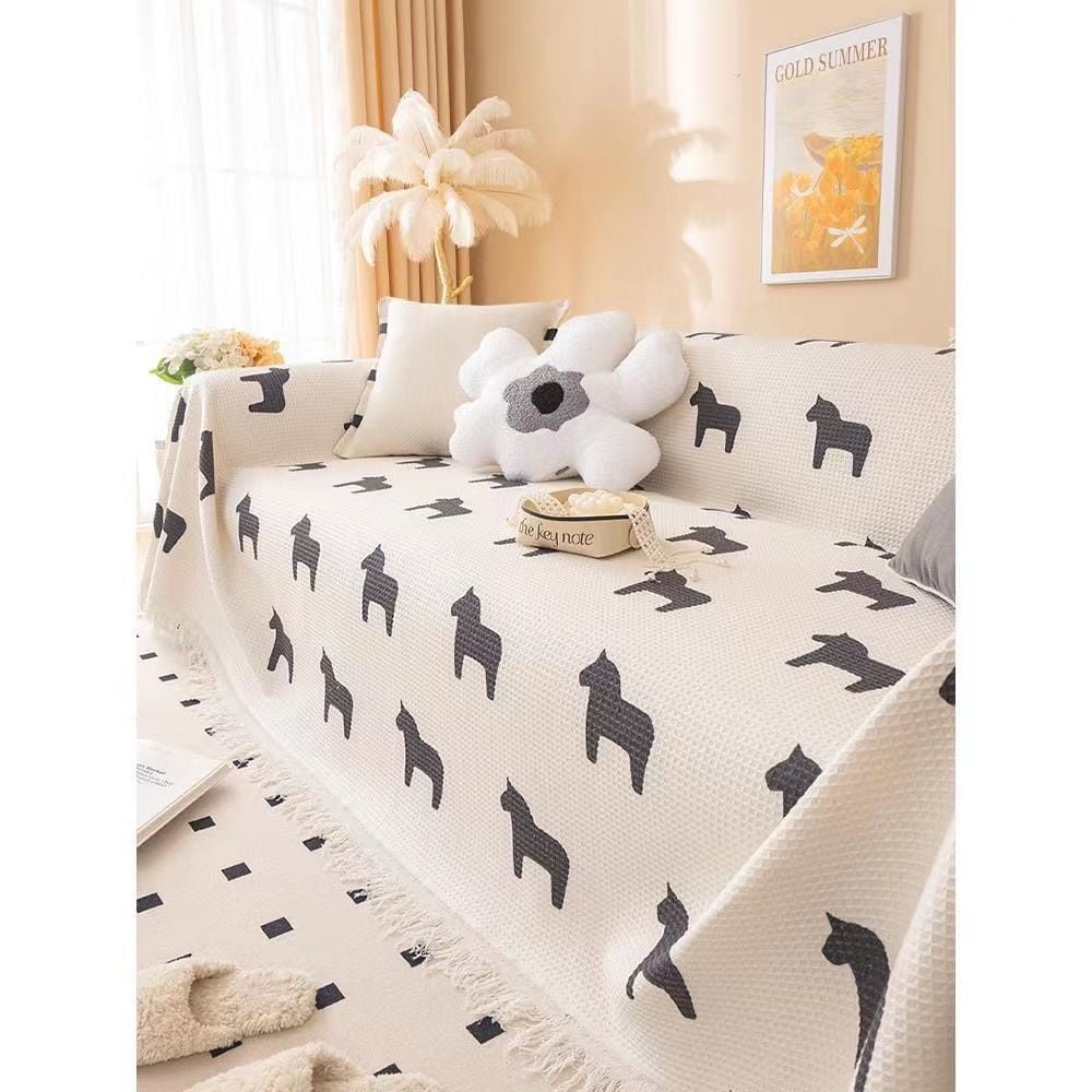 Ins Nordic Sofa Cover - Cat Scratch Resistant All-Season Universal Full ...