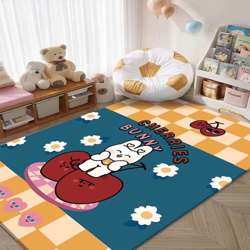 Ins Pink Cute Girl Room ration Carpet Living Room Fluffy Soft Study Rug ...