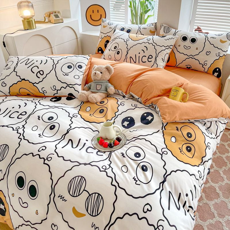 Ins Style Bedding Set Floral Hot Sale Single Full Queen Size Duvet ...