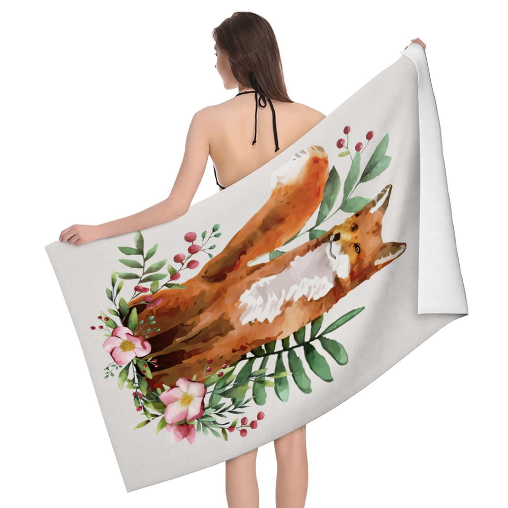 Ins-Style Flowers Beach Towel, Digital Printing Thin Quick-Dry Anti ...