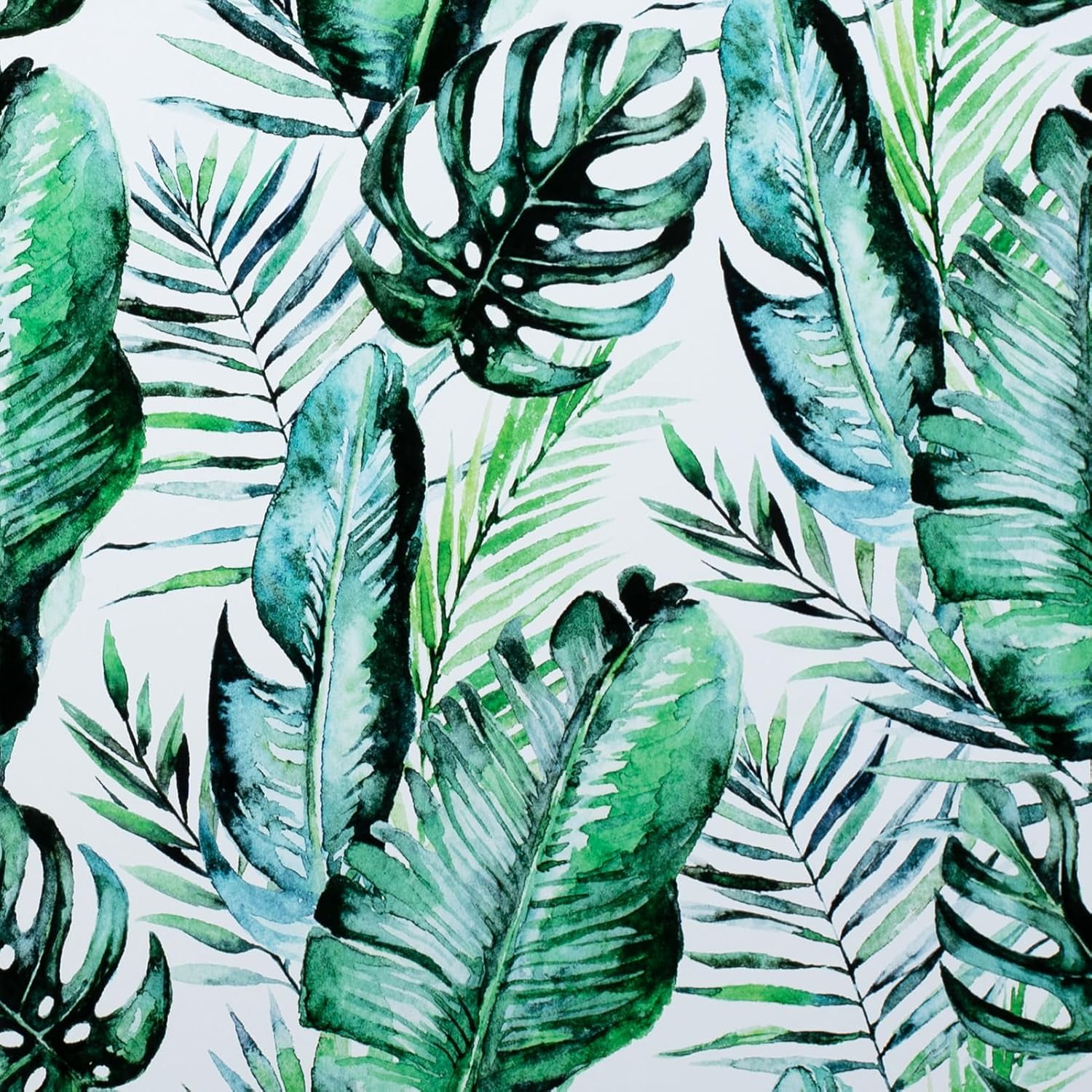 Ins Style Palm Leaves Stained Glass Window Film Vintage Oil Painting ...