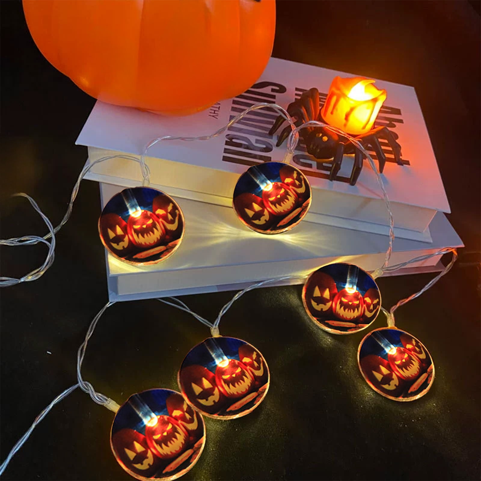 InsCrazy 4.92FT Halloween String Lights Outdoor Decorations, Demons ...