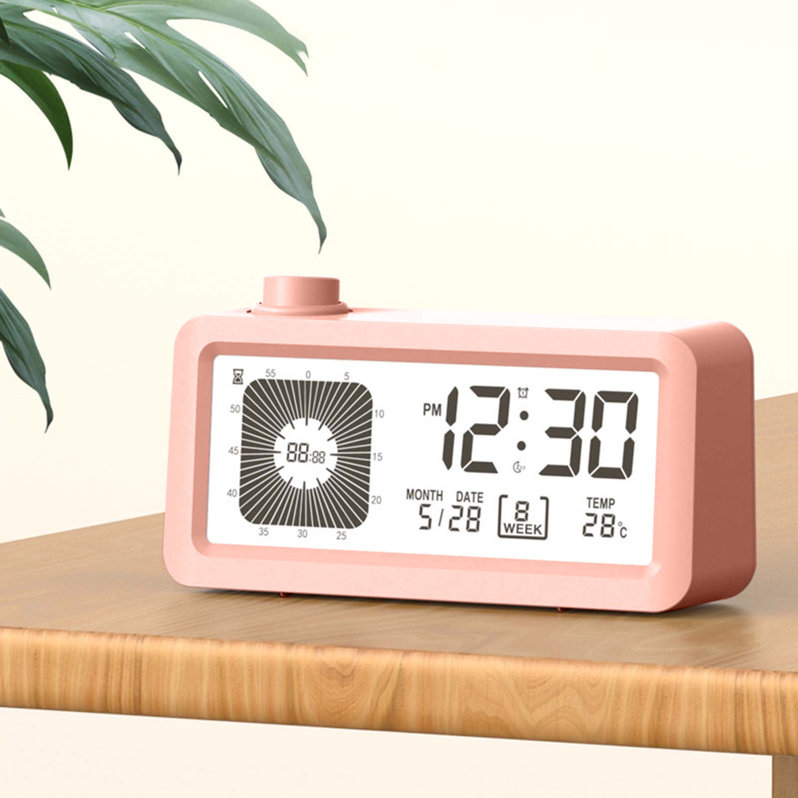 InsCrazy Alarm Clock, Digital Clock LED Display Electronic Clock Stereo ...