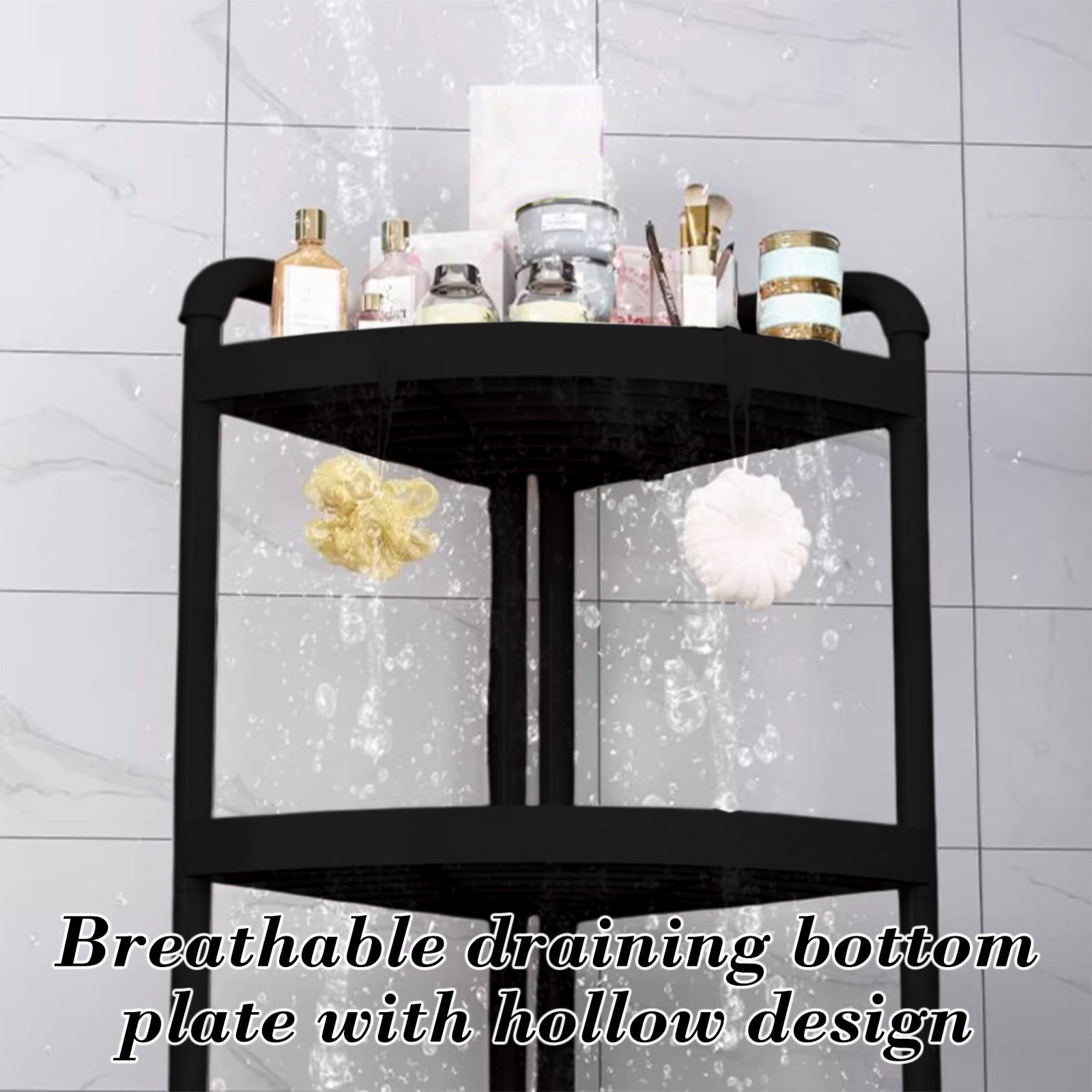 InsCrazy Bathroom Storage Organization Corner Shower Shelf 4 Tier ...