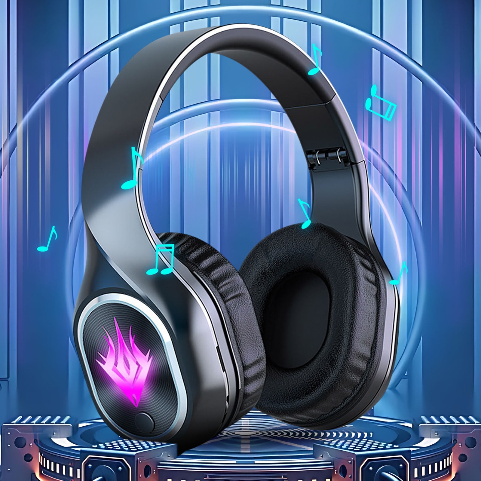 InsCrazy Bluetooth Headphones, Headset Wireless Headset Bluetooth 5.2 ...