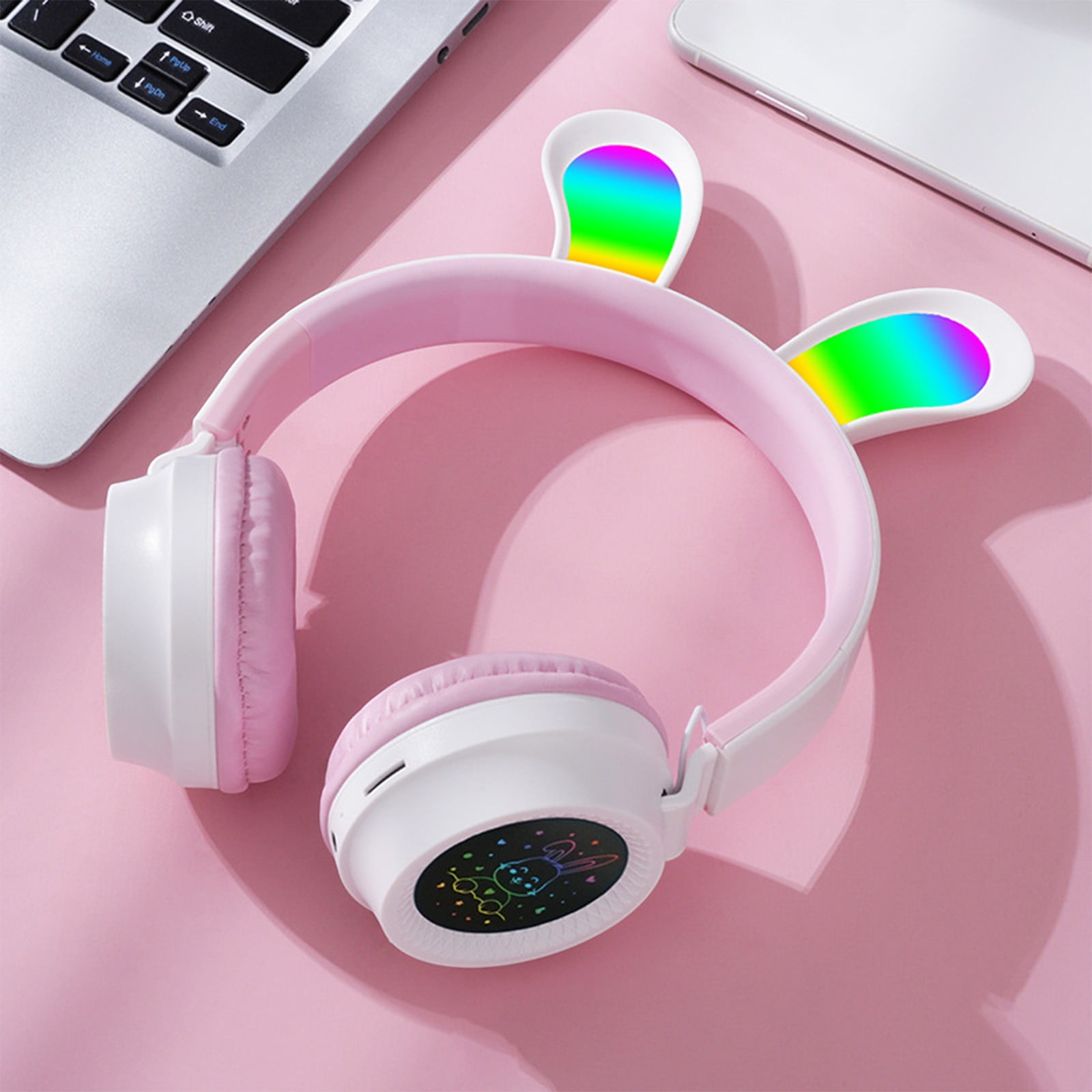 InsCrazy Bluetooth Headphones Over-ear Headphones Headset LED Light ...