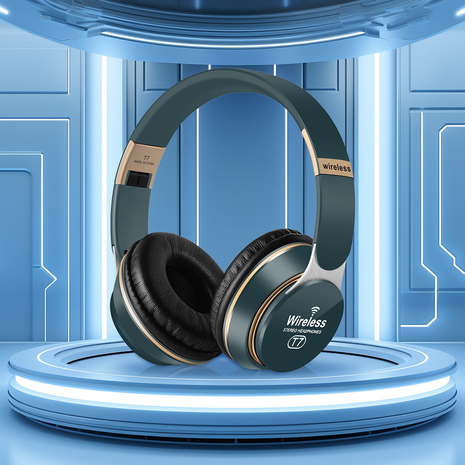 InsCrazy Bluetooth Headphones Over-ear Headset Head Mounted Retractable ...