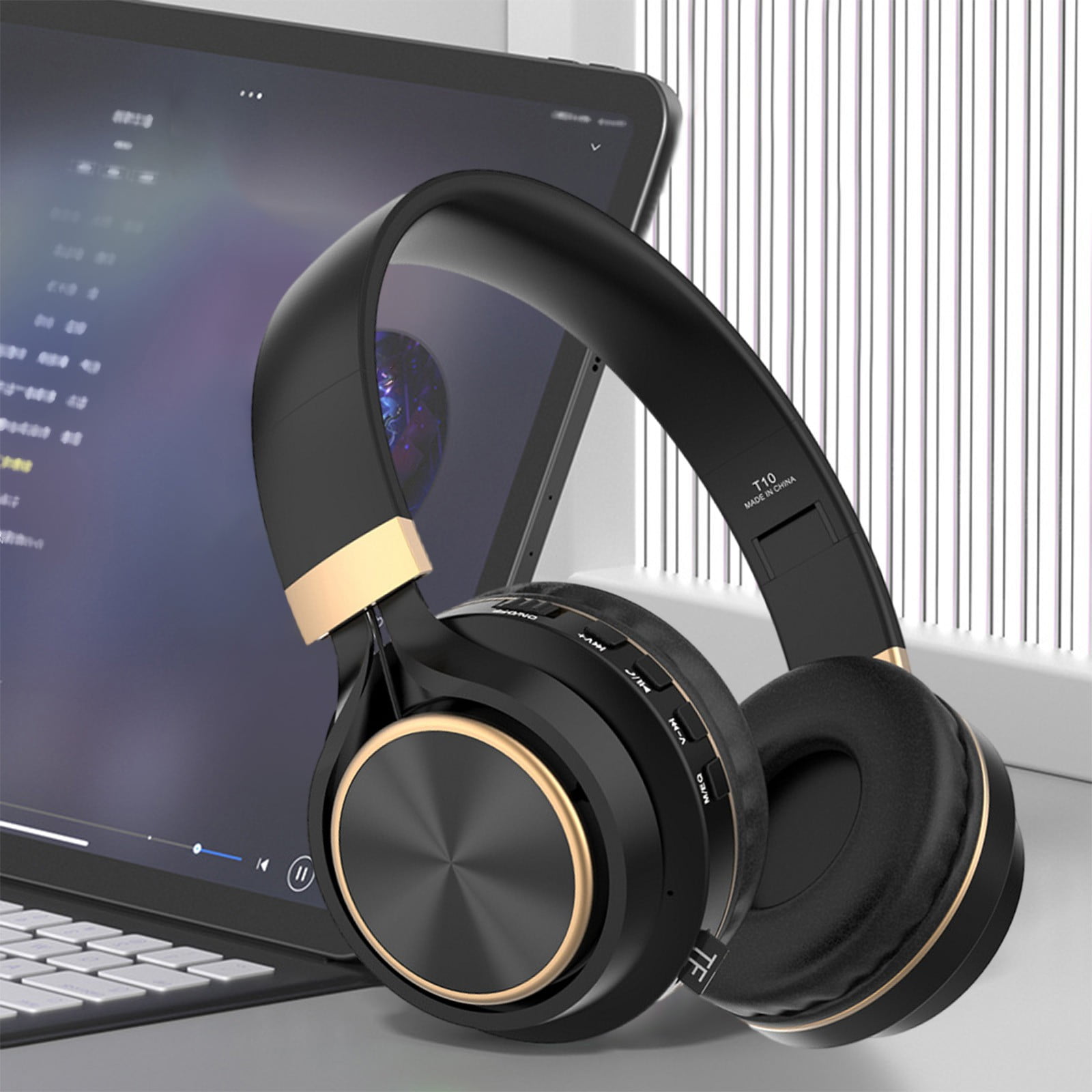 InsCrazy Bluetooth Headphones Over-ear Headset Plug In Cable Bluetooth ...