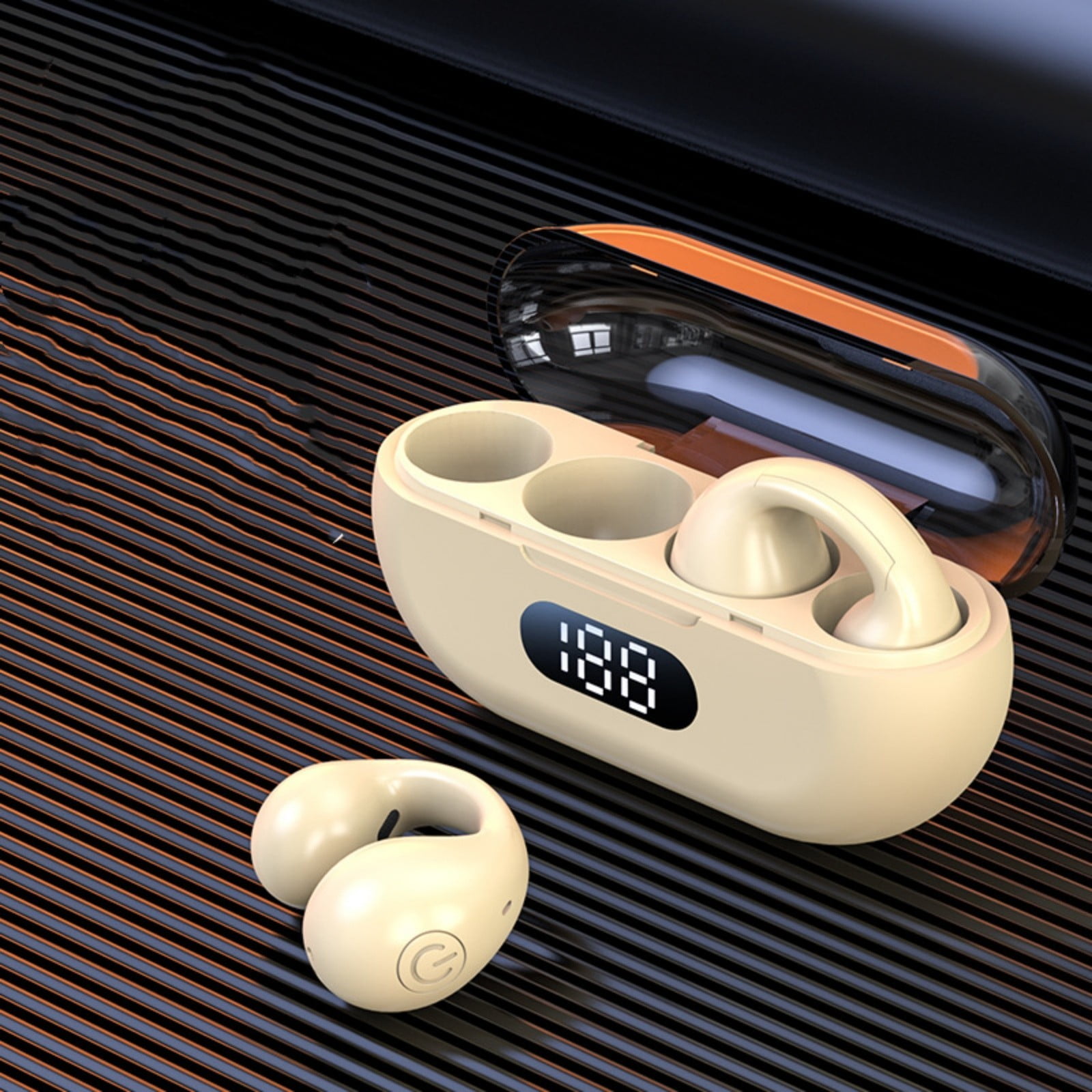 InsCrazy Bluetooth Headphones, Wireless Ear Clip Skeleton Conduction ...