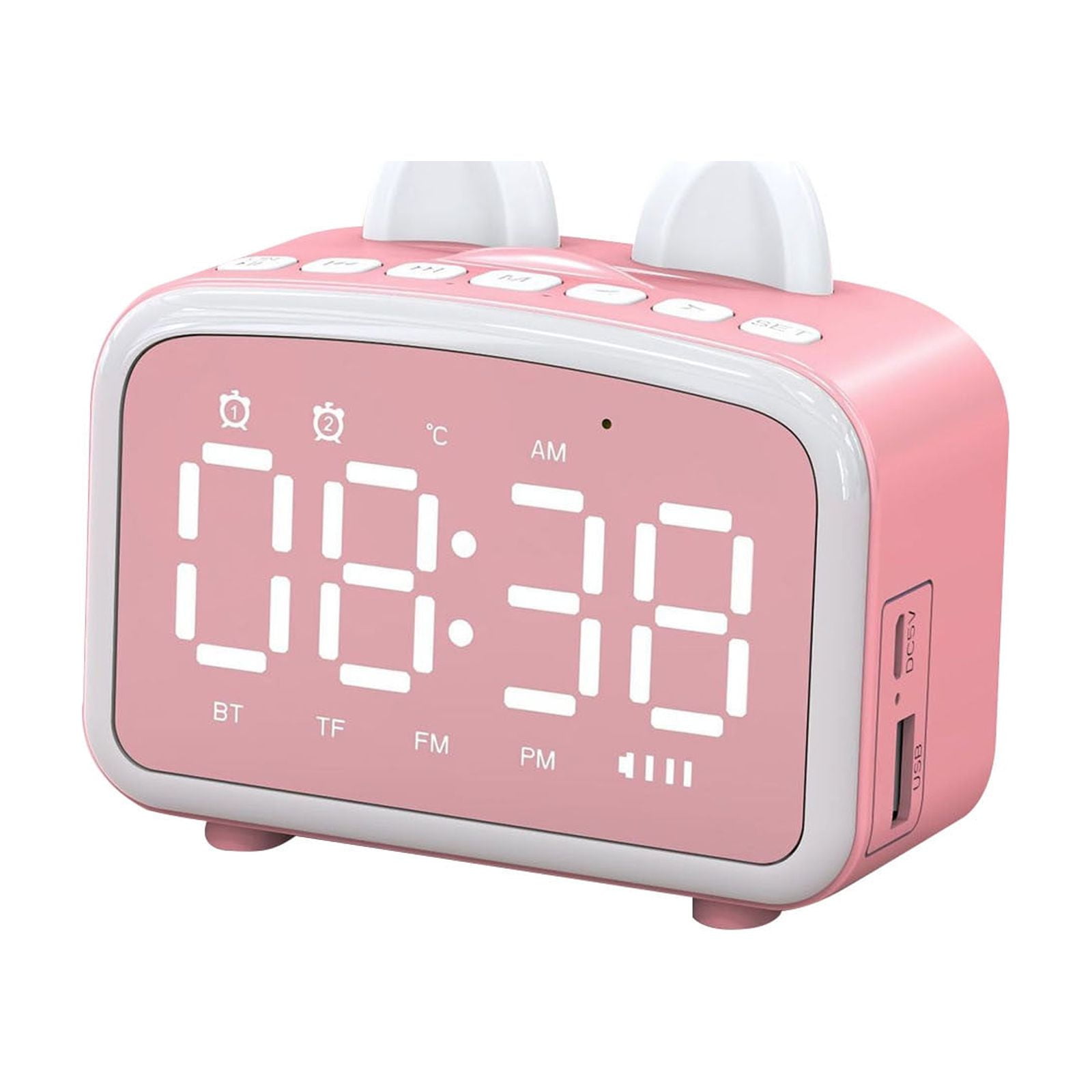 InsCrazy Bluetooth Speaker with Clock Digital Alarm Clock Bedside and ...