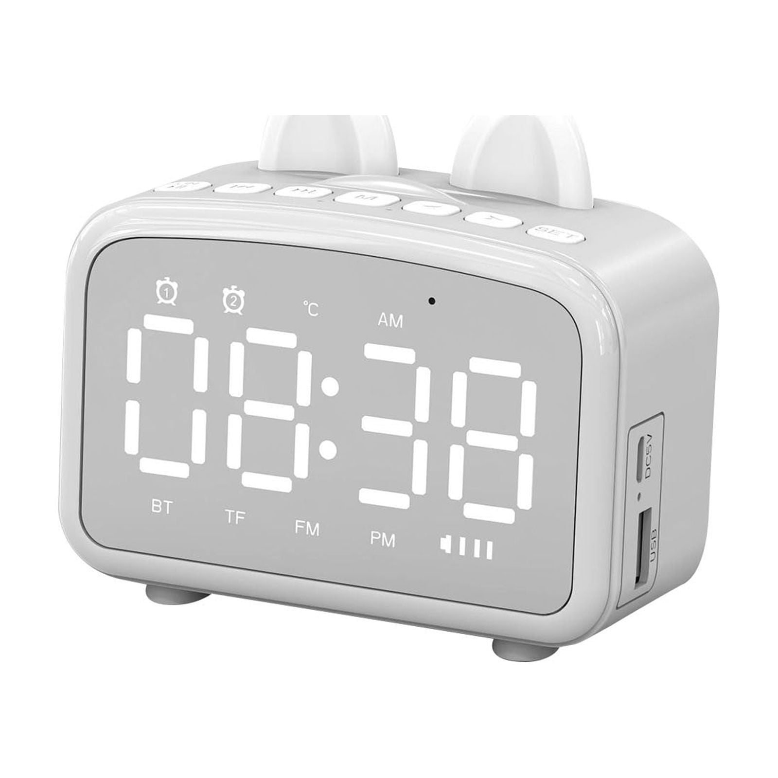 InsCrazy Bluetooth Speaker with Clock Digital Alarm Clock Bedside and ...