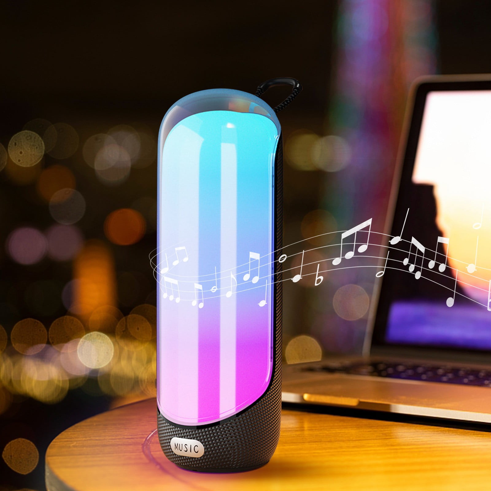 InsCrazy Bluetooth Speaker with Night Lights Lamp Bluetooth 5.3 Speaker ...