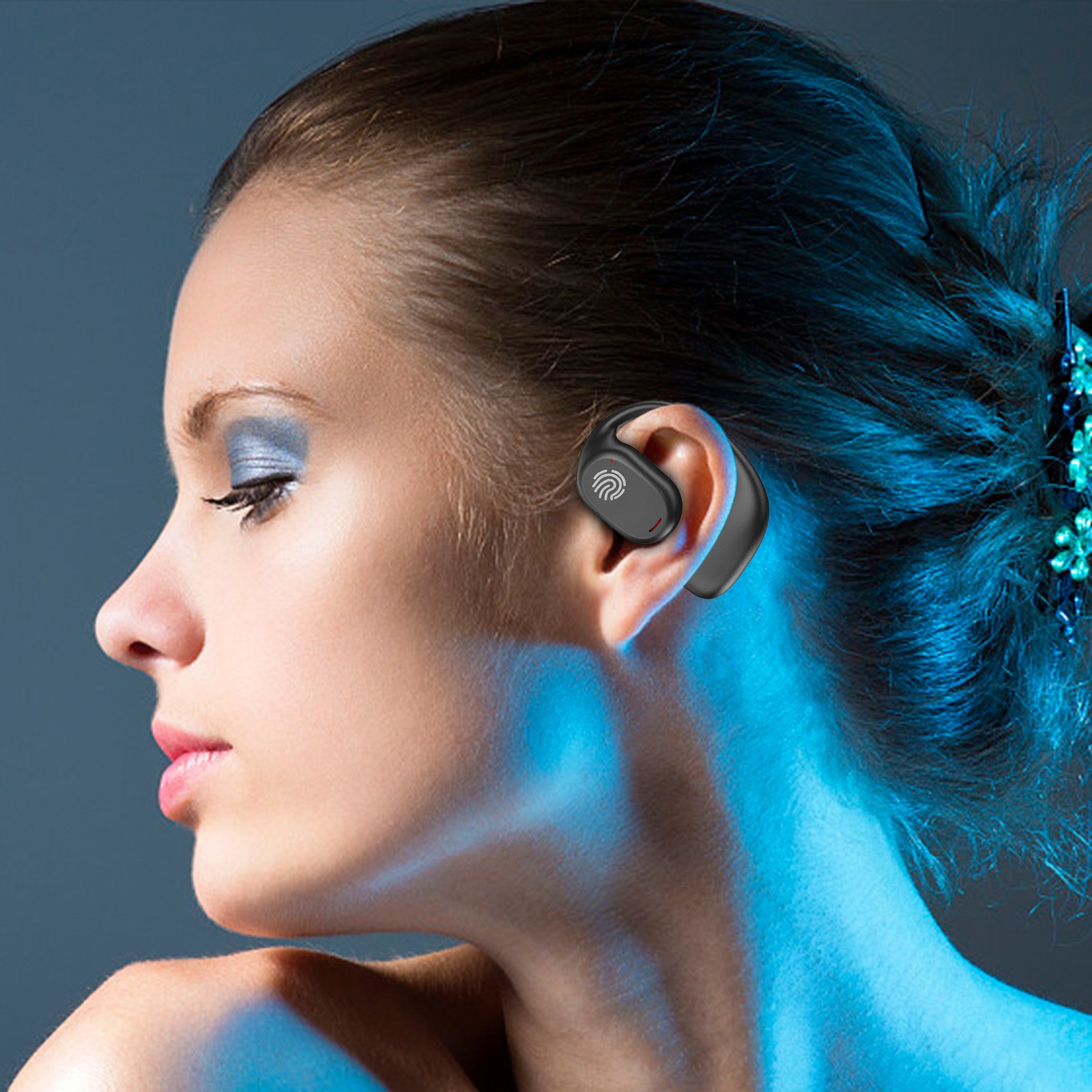 InsCrazy Bones Conduction Bluetooth Wireless Headphones Ear-mounted ...