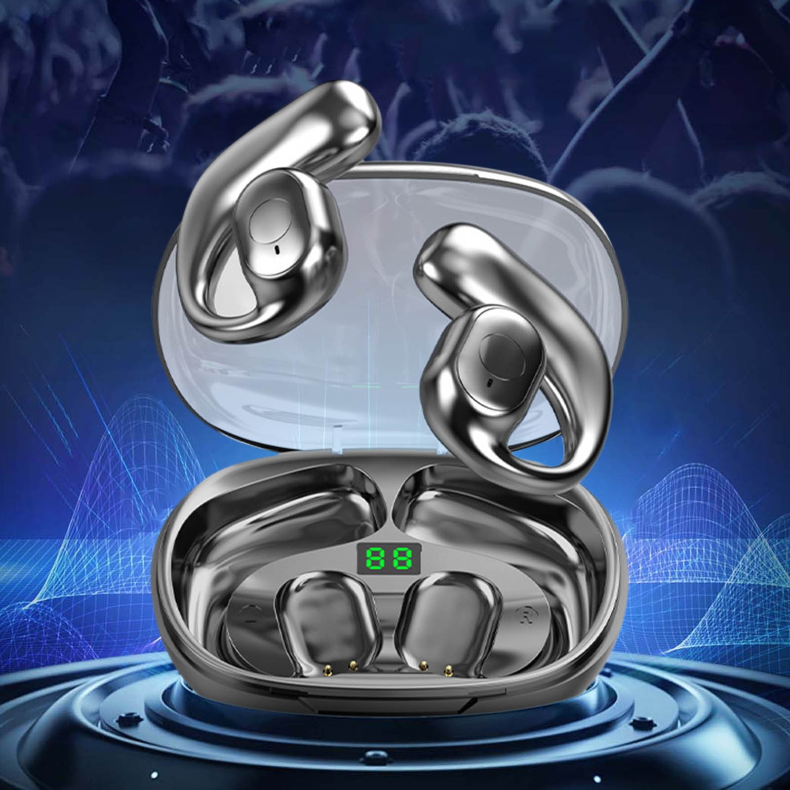 InsCrazy Bones Conduction Bluetooth Wireless Headphones New Earclip ...