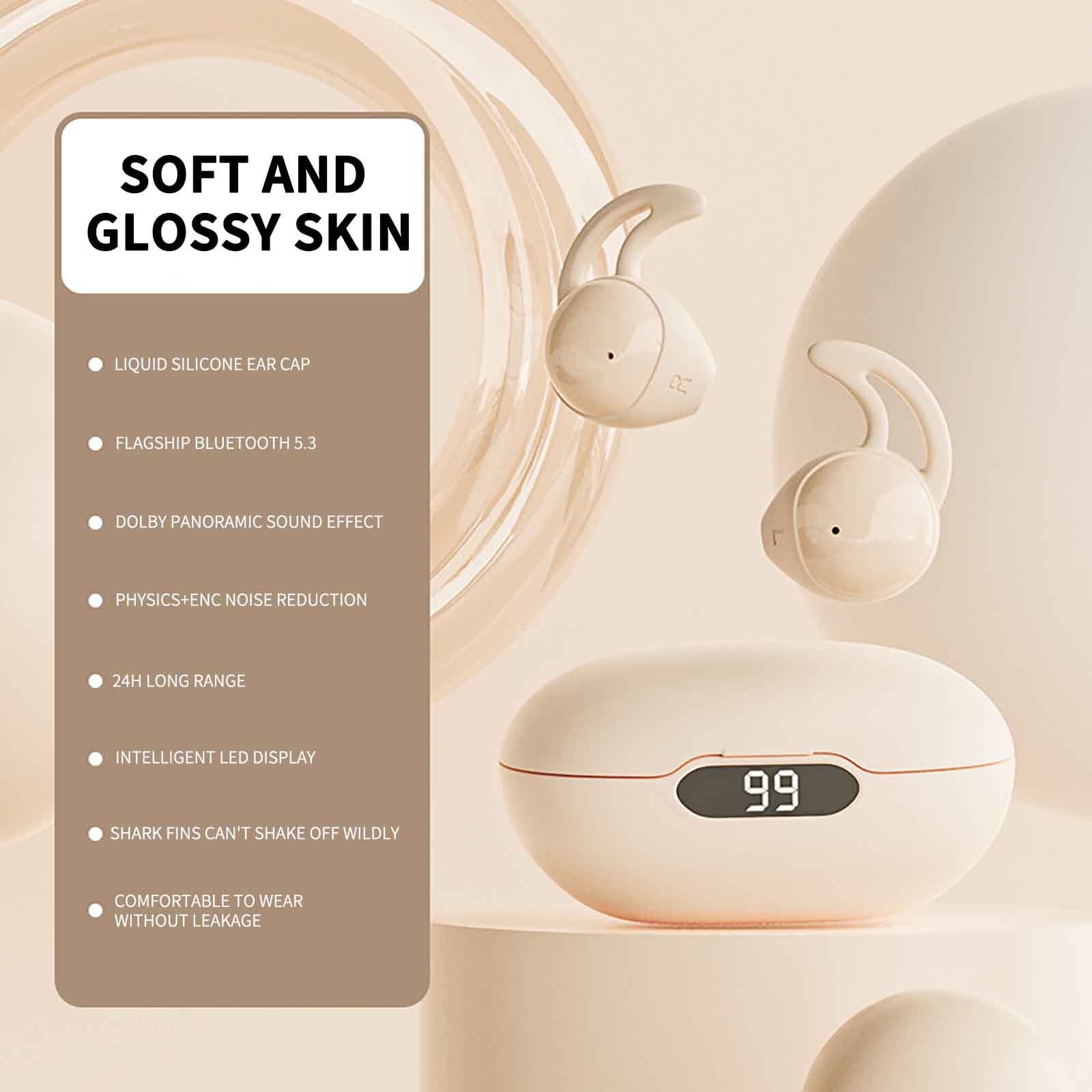 InsCrazy Bones Conduction Bluetooth Wireless Headphones Sleep Bluetooth ...