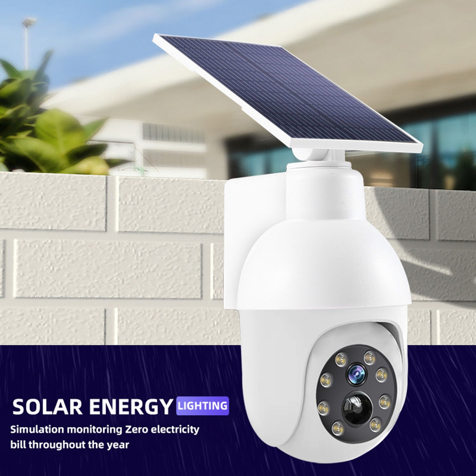 InsCrazy Cameras for Home Security, Solar Energy Outdoor Courtyard ...
