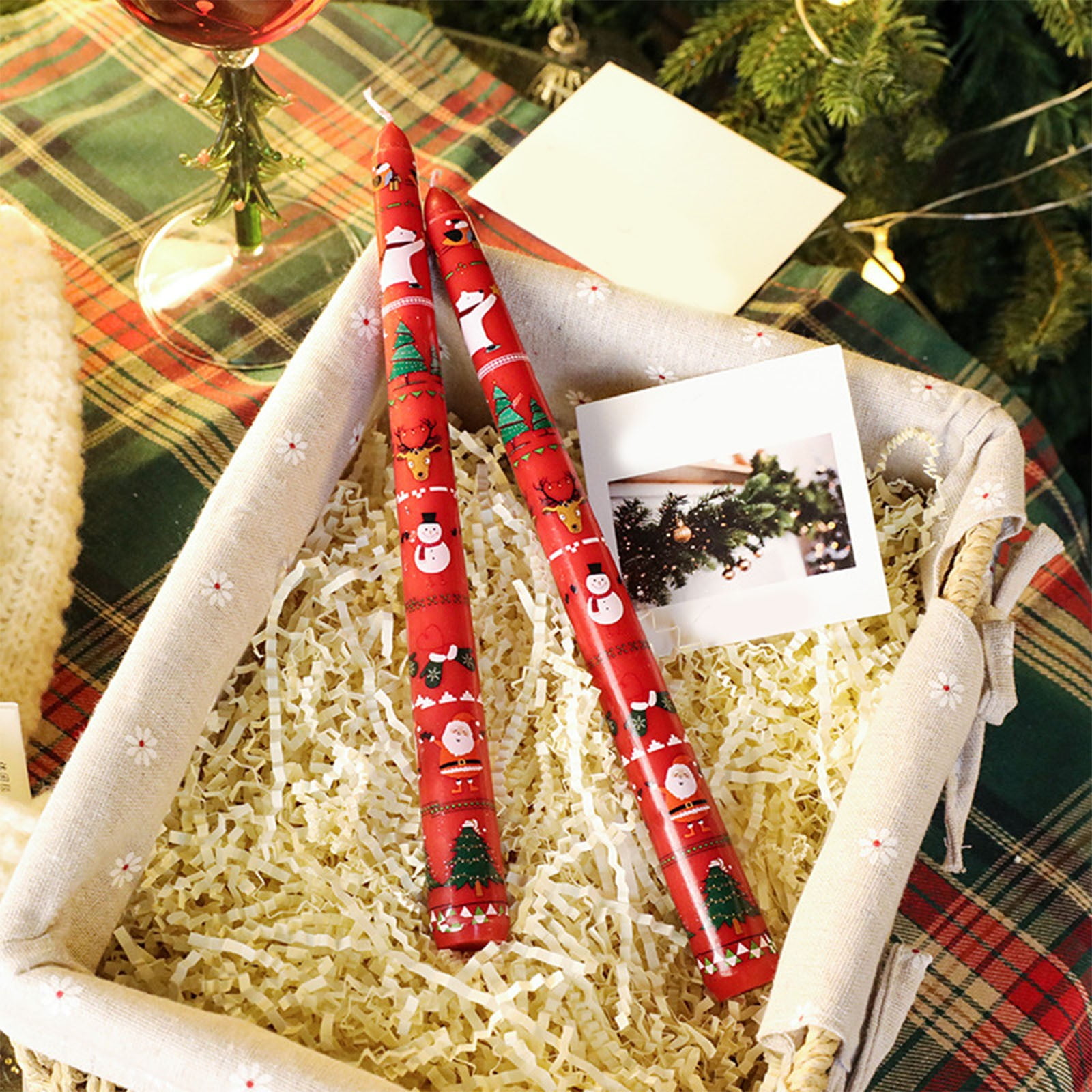 InsCrazy Candles, Christmas Candles 9.84in Christmas Banquet Candle ...