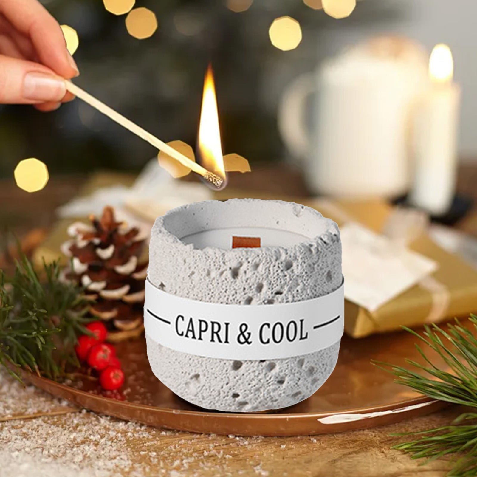 InsCrazy Candles, Christmas Candles Cold Mountain Series Aromatherapy ...