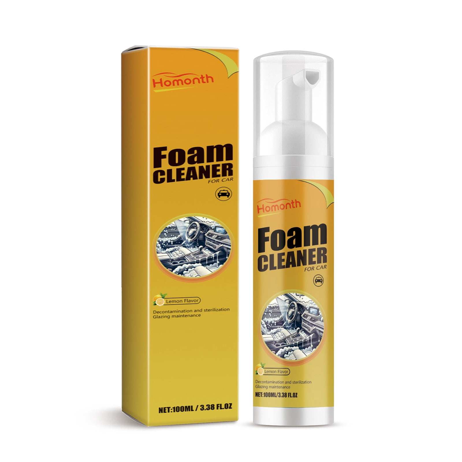 InsCrazy Car Interior Roof Cleaner Decontamination Roof Special Foam ...