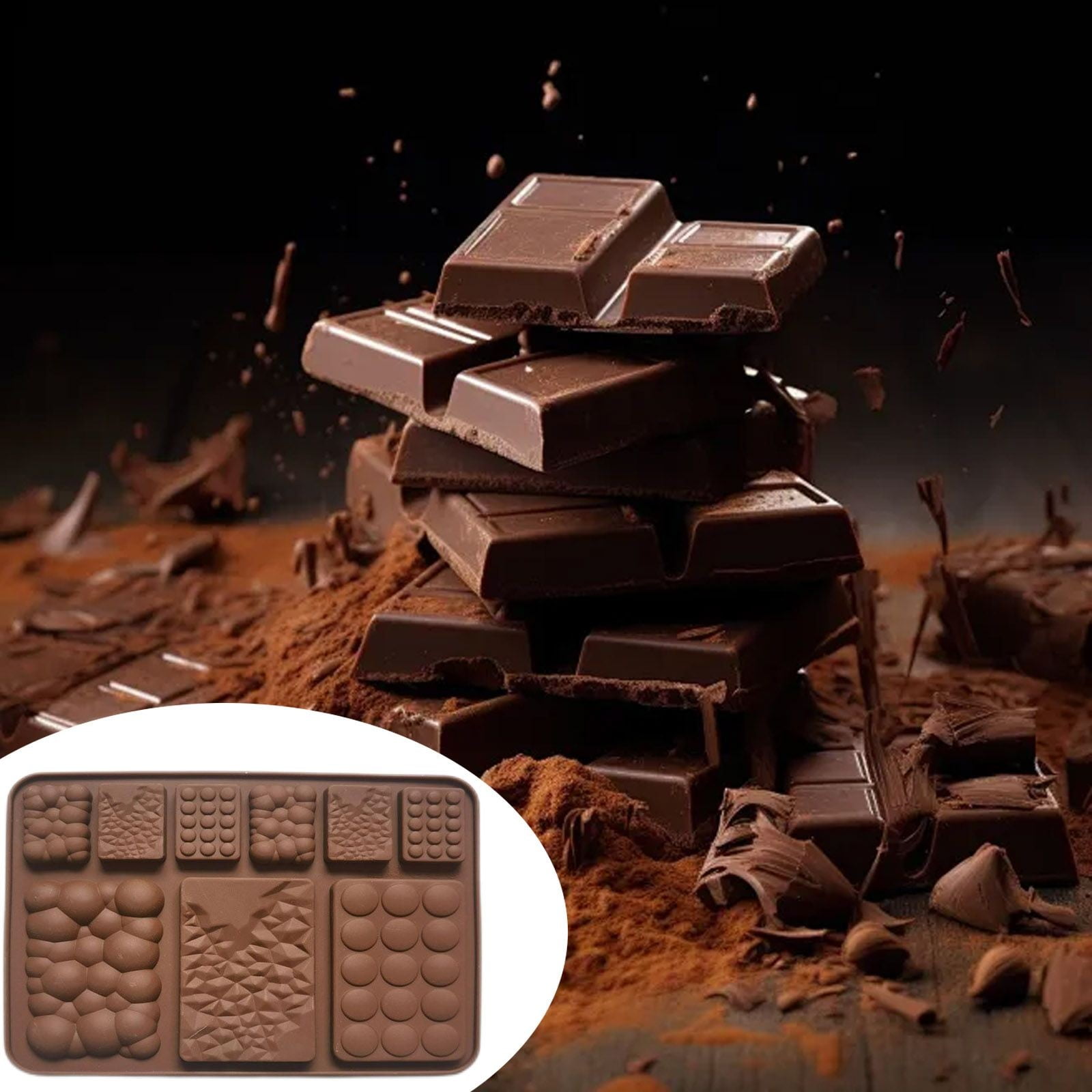 InsCrazy Chocolate Molds Bar Block Molds for Valentine's Day, 9 ...
