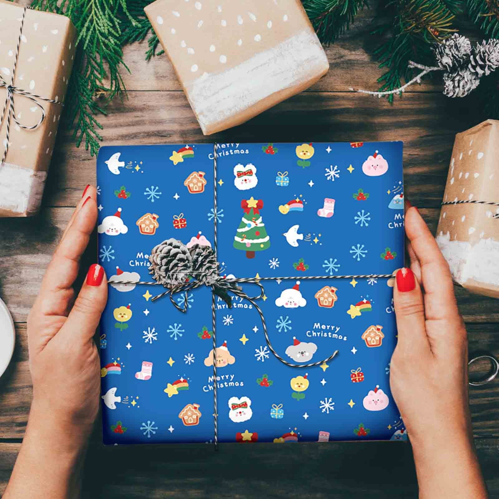 InsCrazy Christmas Deals Gift Box 6pcs Christmas Gift Wrapping Paper ...