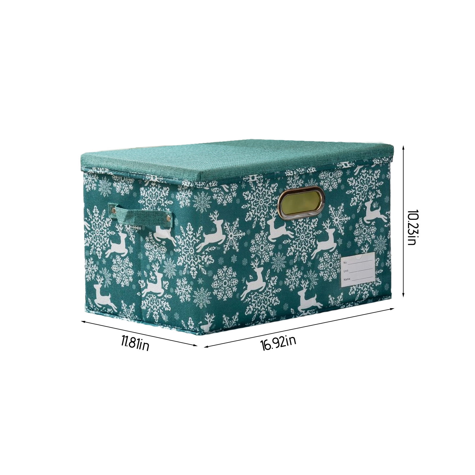 InsCrazy Cloth Storage Bins, Foldable Storage Box with Lid Fabric ...