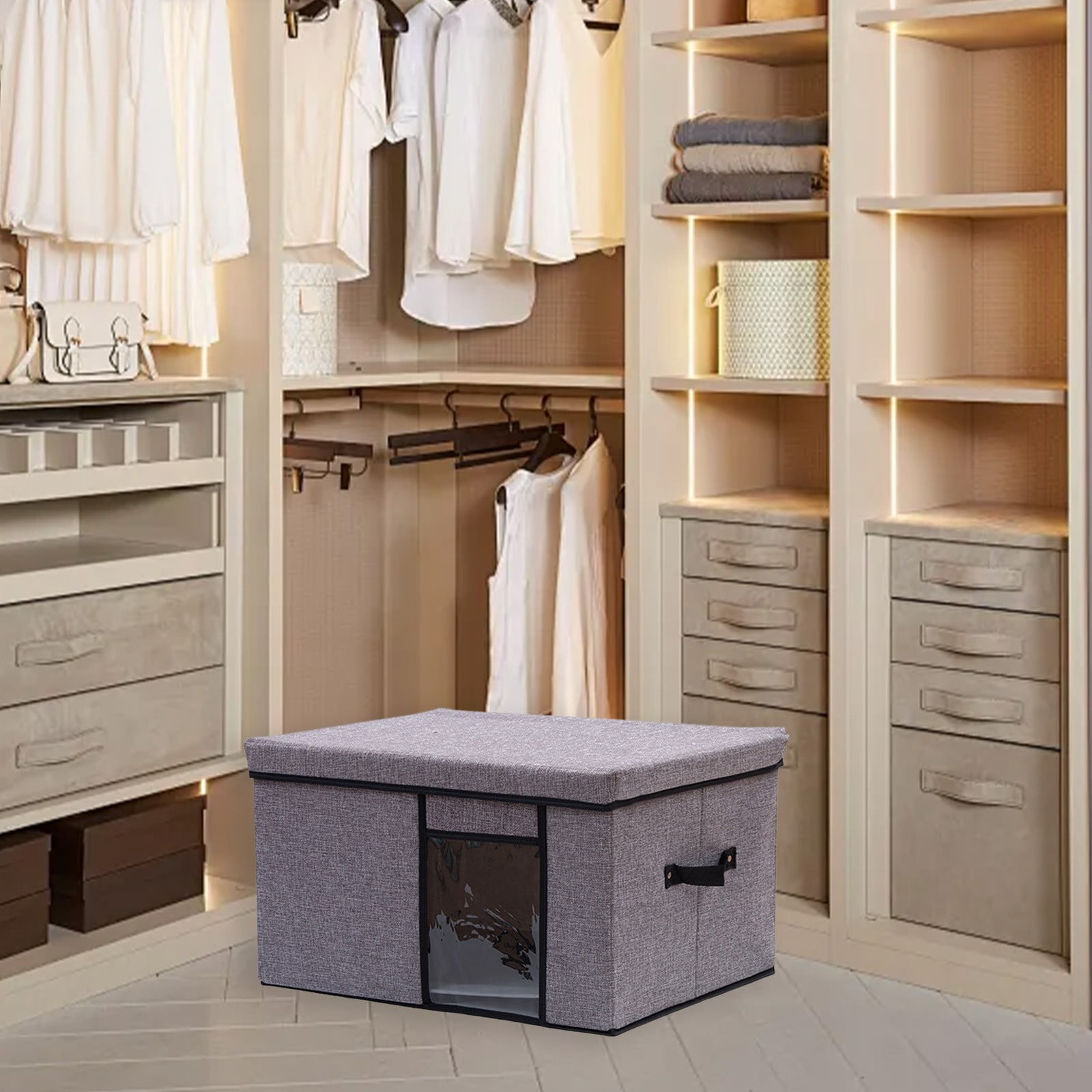 InsCrazy Cloth Storage Bins, Washable Perspective Window Fabric Art ...