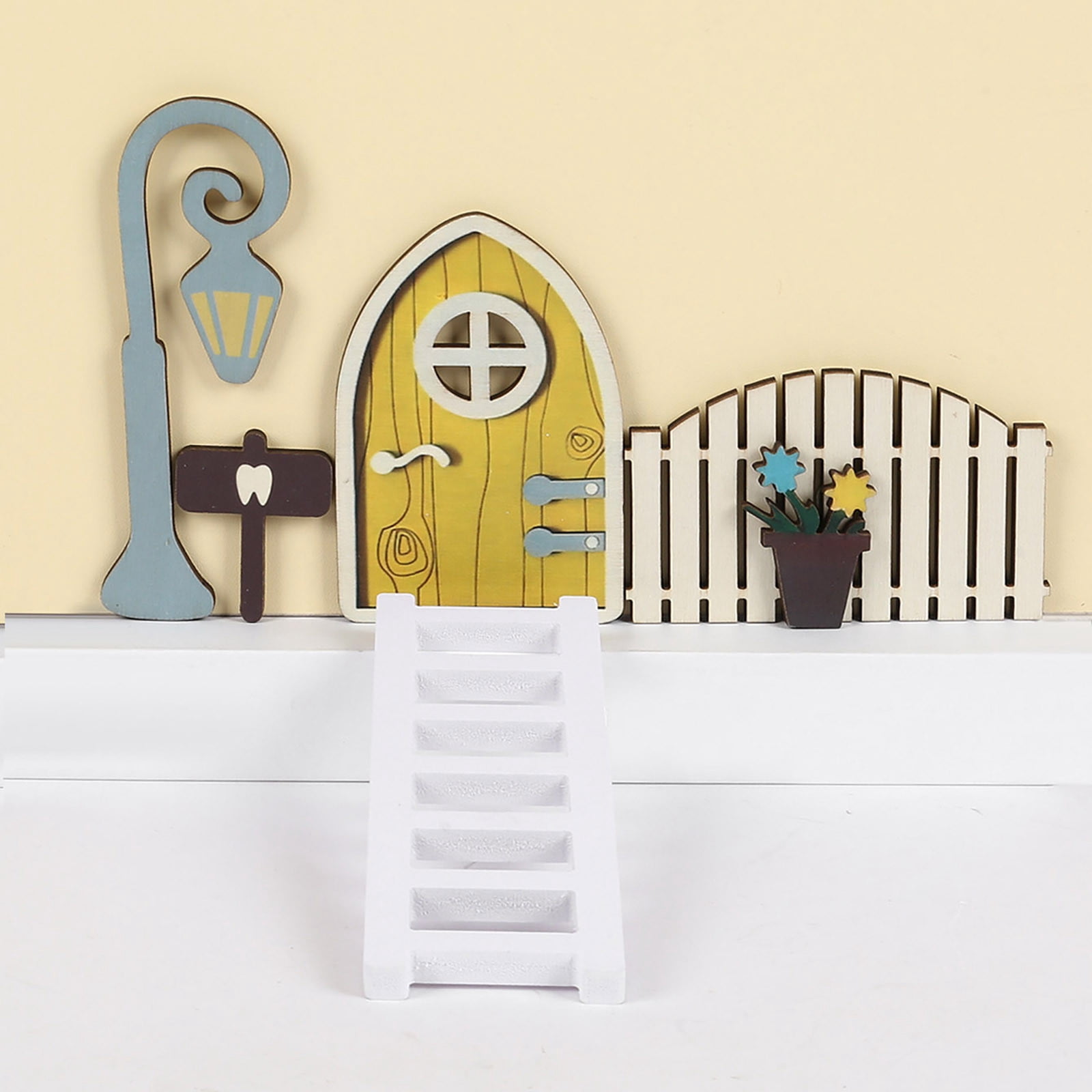 InsCrazy DIY Garden Tree Doors Miniature Door Decoration Tale Mini Kids ...
