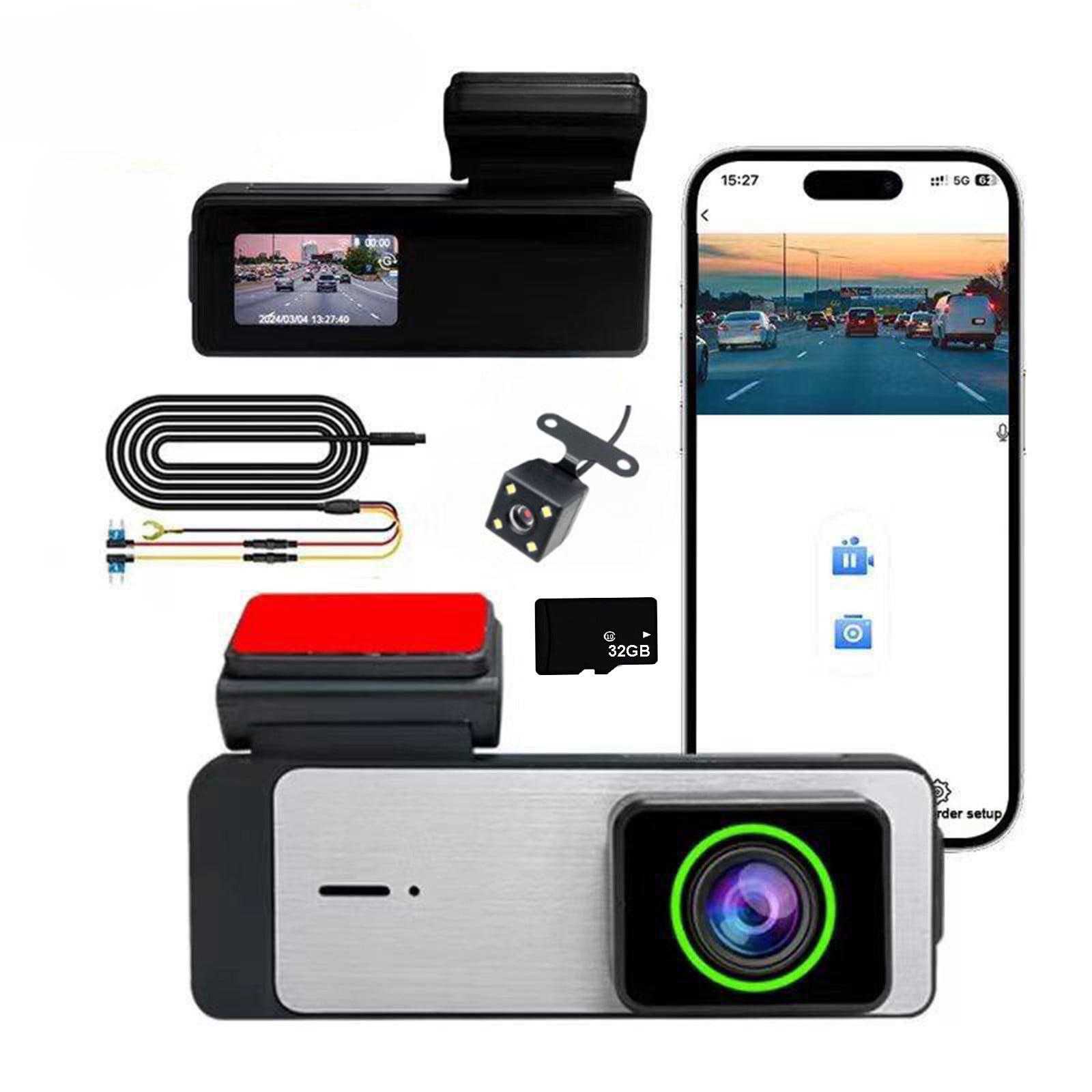 InsCrazy Dash Cam Driving Recorder High-definition 1080P Front and Rear ...