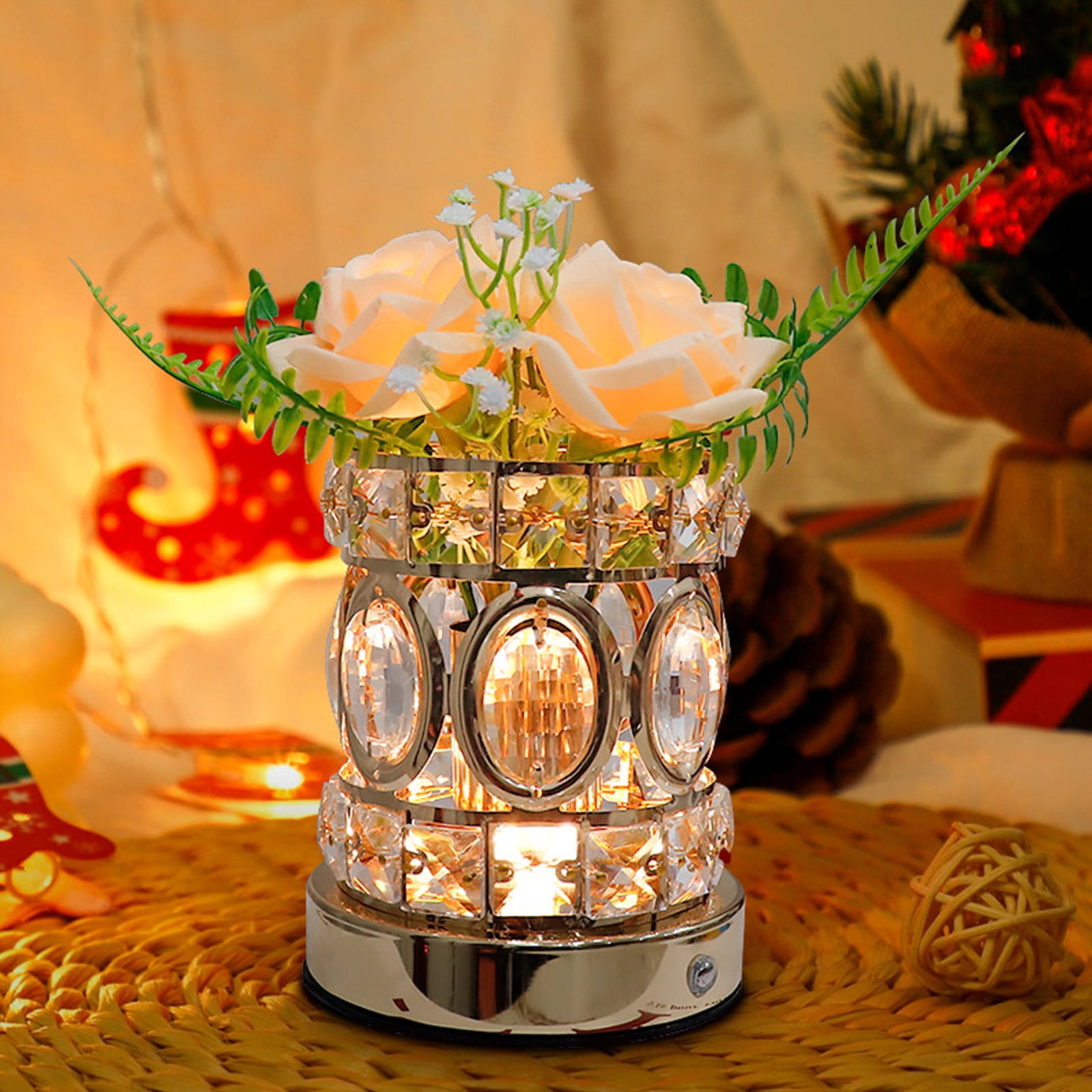 InsCrazy Desk Lamp, Rose Table Lamp, Dimmable Flower Lamp Lamp, Battery ...