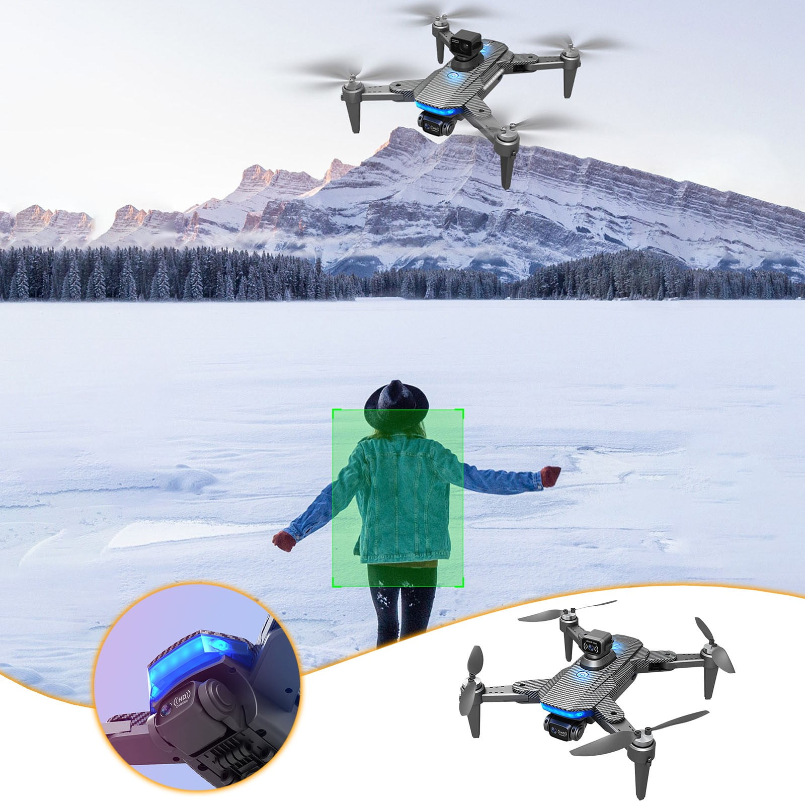 InsCrazy Drone Hot Selling HJ90 Brushless Drone 8K High-definition Aerial Photography Remote ...