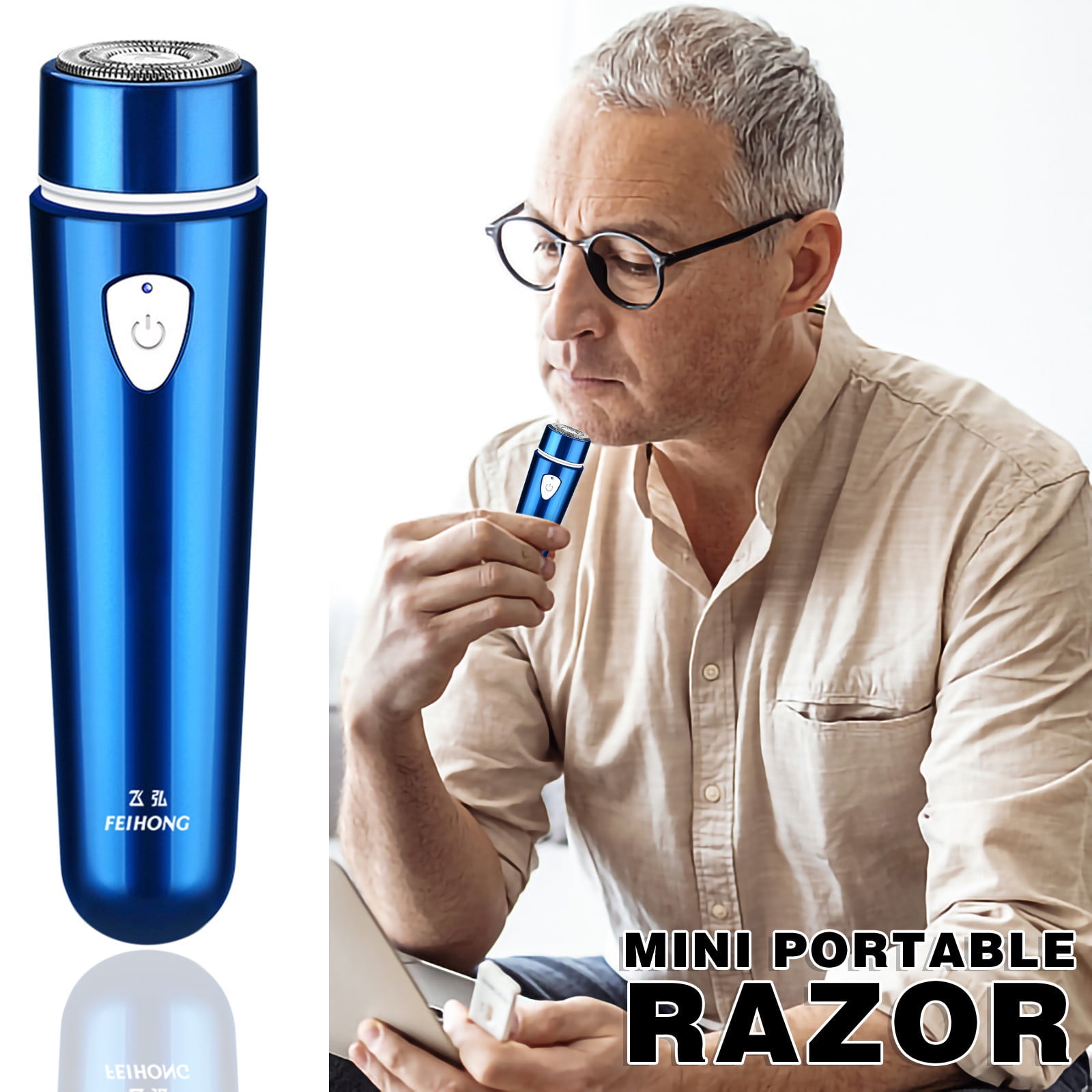 InsCrazy Electric Razors Shaver Mini Portable Electric Shaver - USB ...