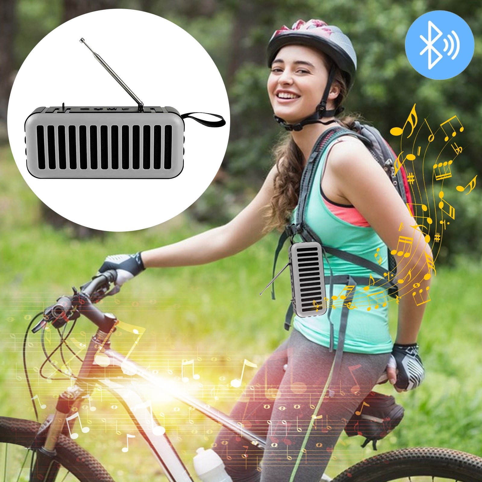 InsCrazy Flashlight for Camping Home Bluetooth Speaker with Radio Mini ...