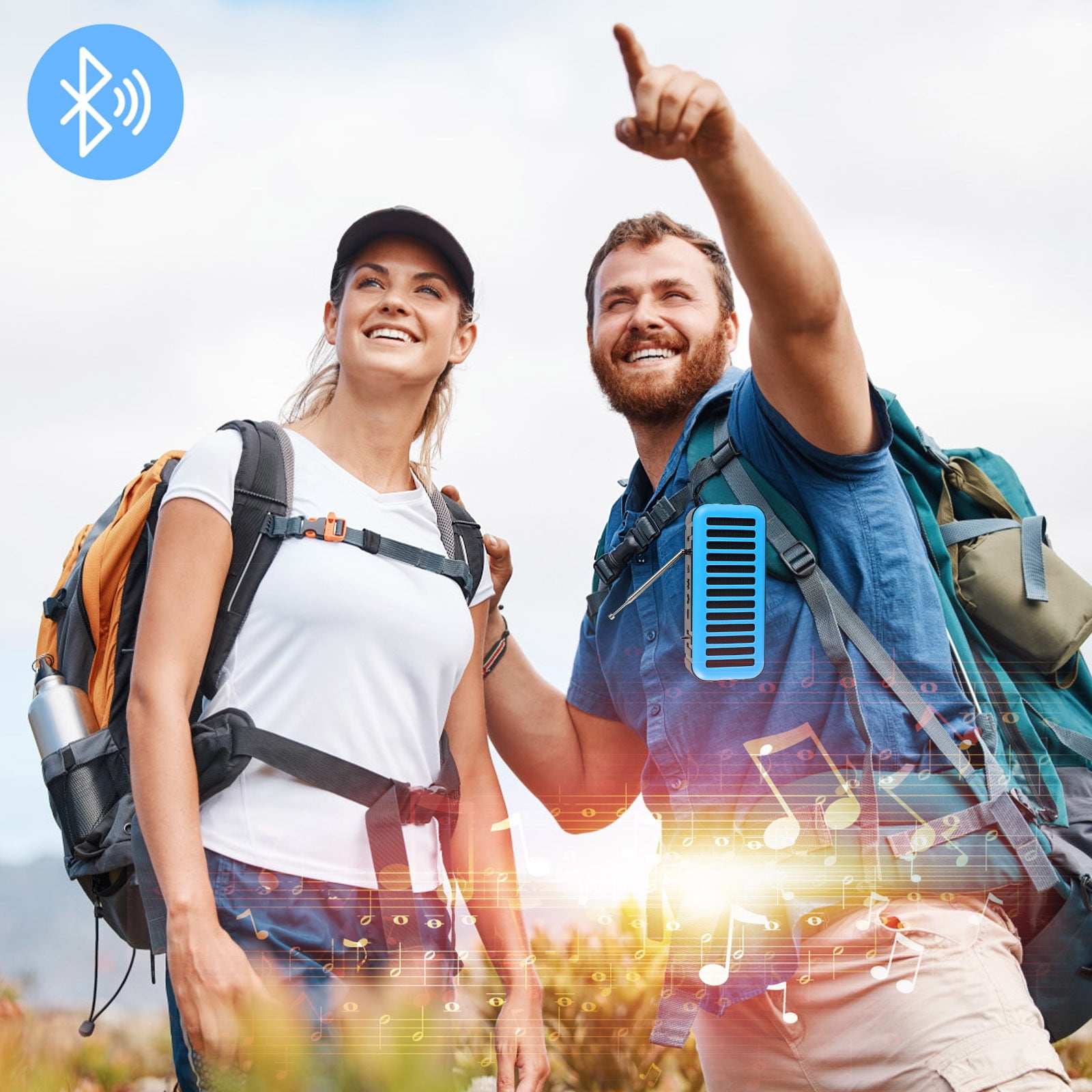 InsCrazy Flashlight for Camping Home Bluetooth Speaker with Radio Mini ...
