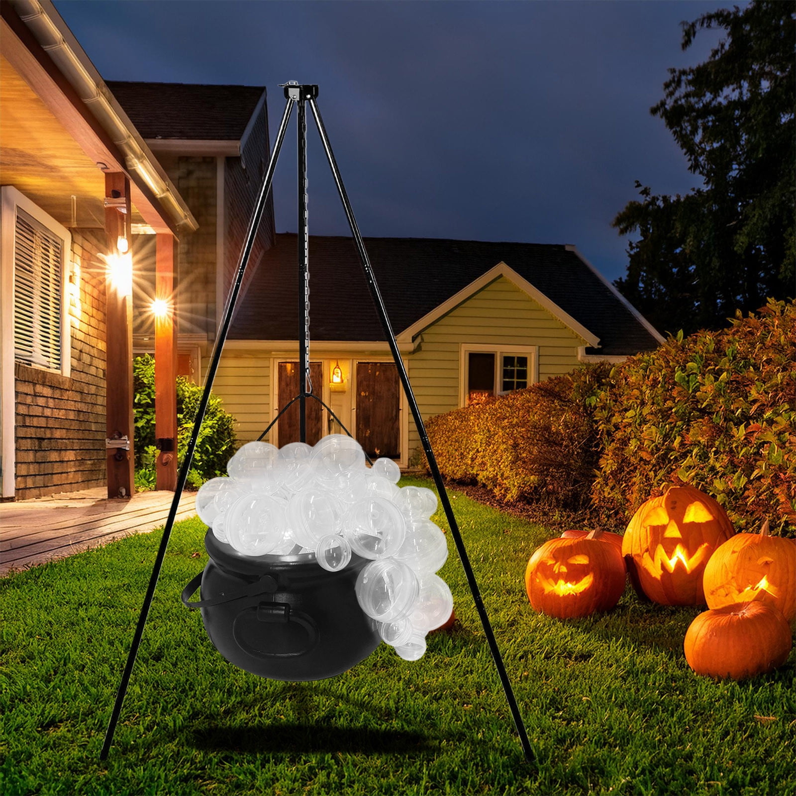 InsCrazy Halloween Light-up Witch Cauldron Set with Stand, Halloween ...