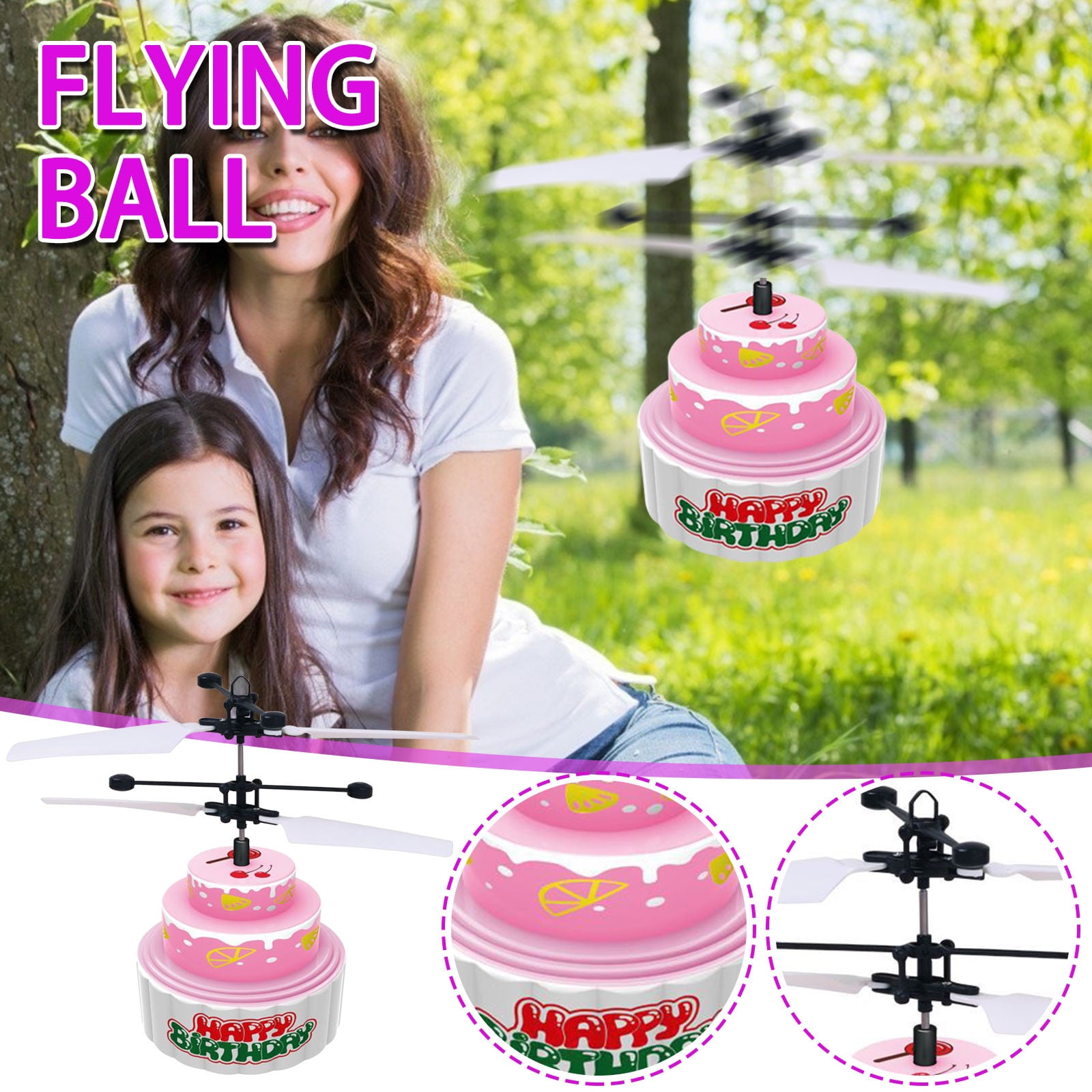 InsCrazy Helicopter Toys for Kids Flying Ball Drone Helicopter Ball ...