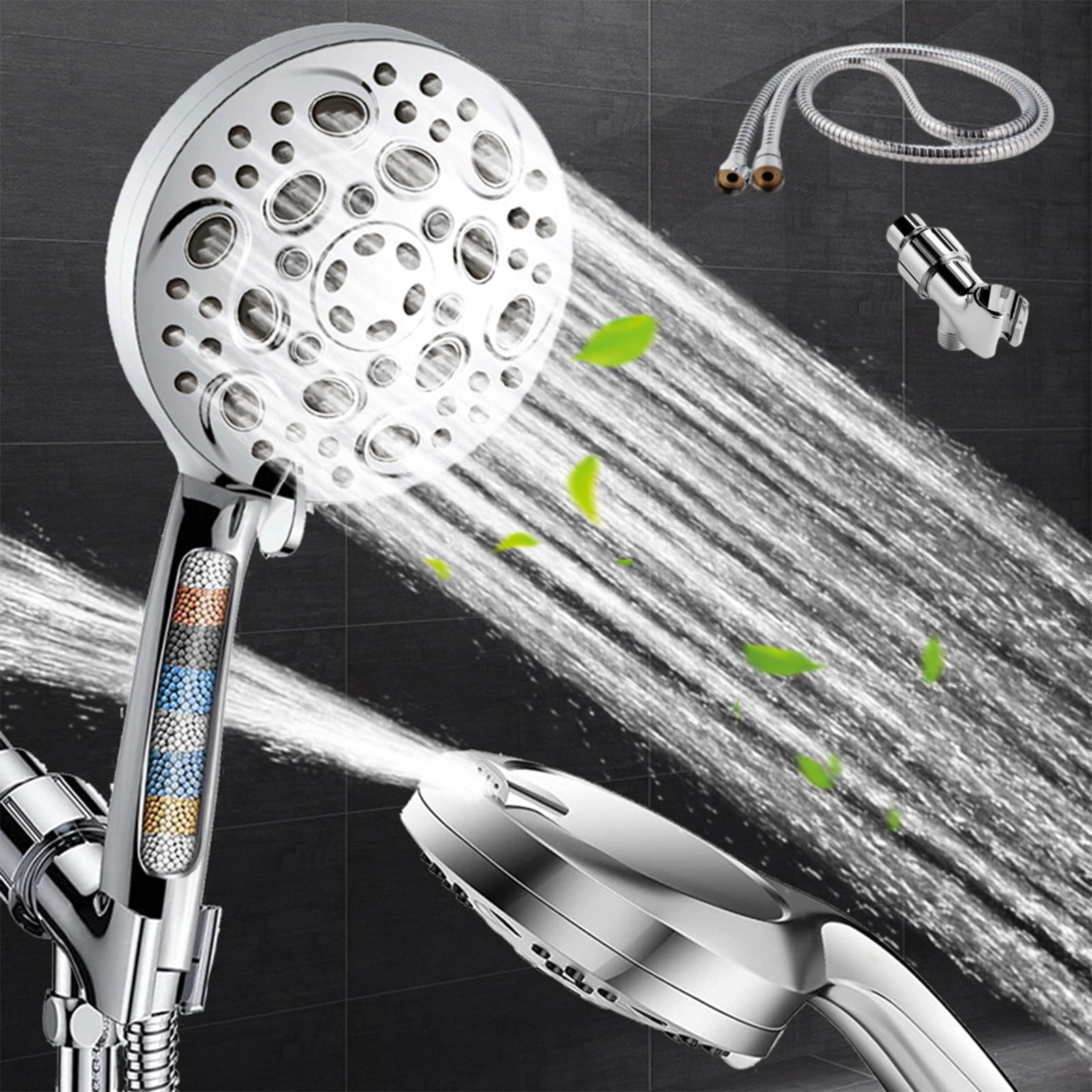 InsCrazy High Pressure Shower Head with Handheld, Filtered Hard Water ...