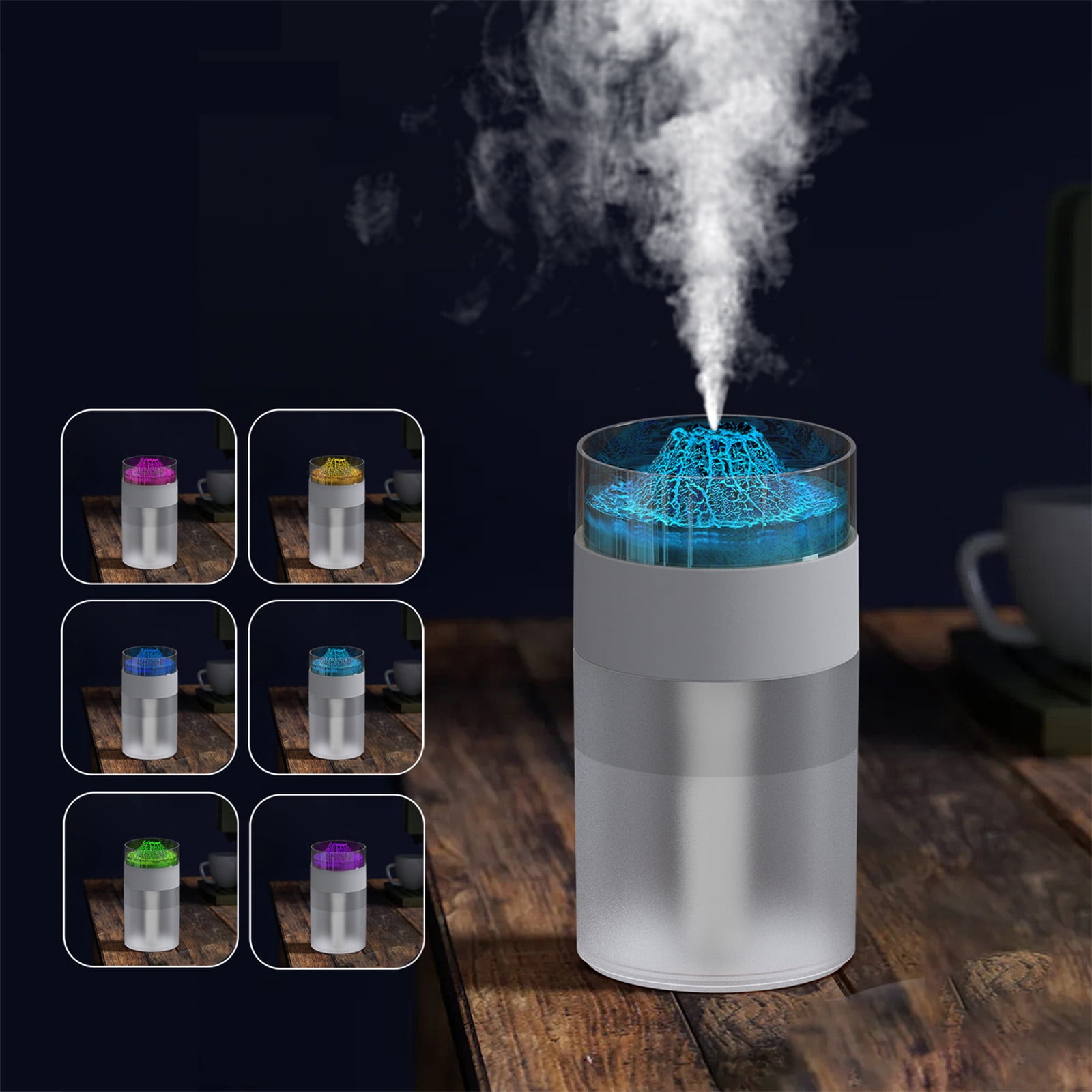 InsCrazy Humidifiers for Bedroom, USB Humidifier with Colorful Gradient ...