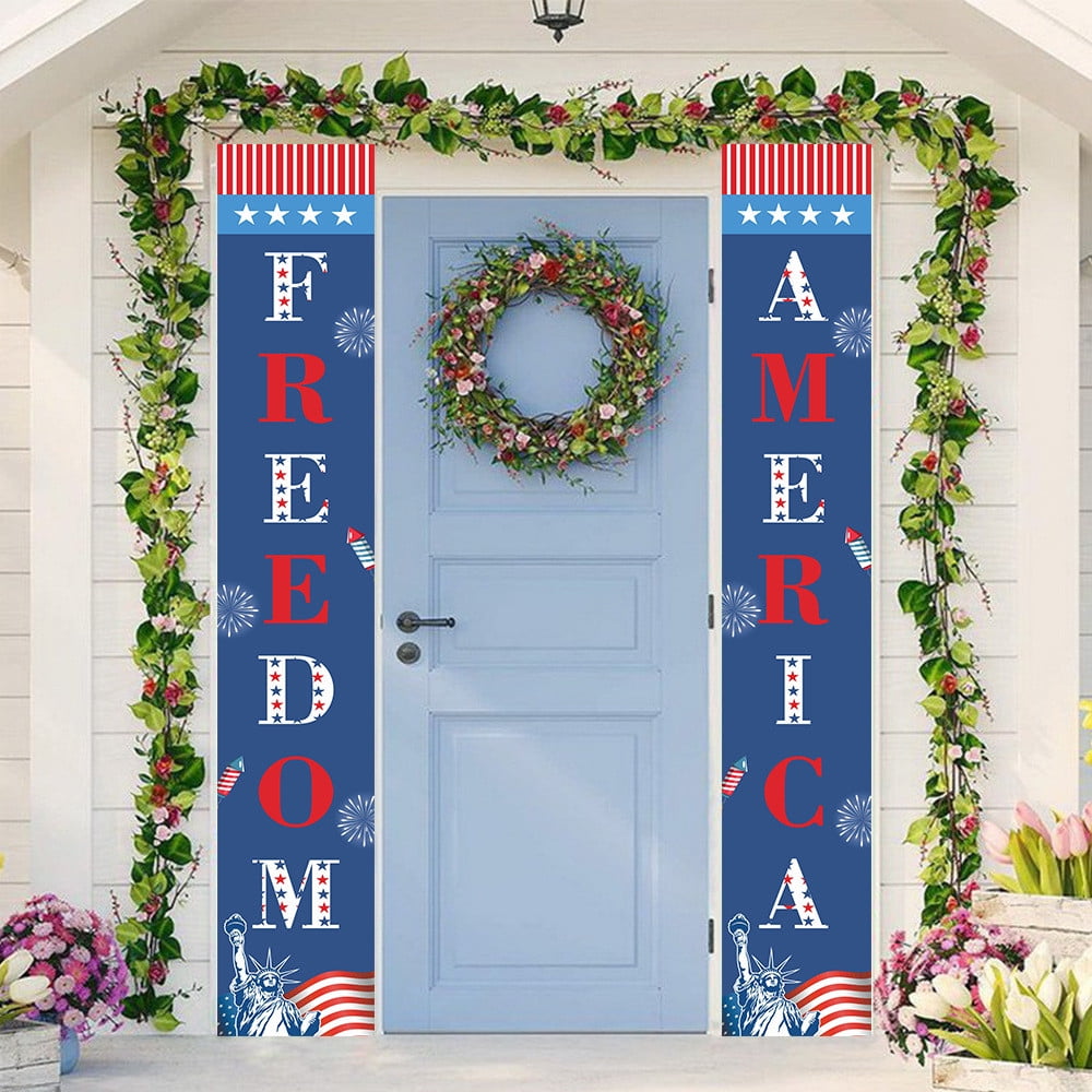 InsCrazy Independence Day Couplets Independence Day Door Curtain ...