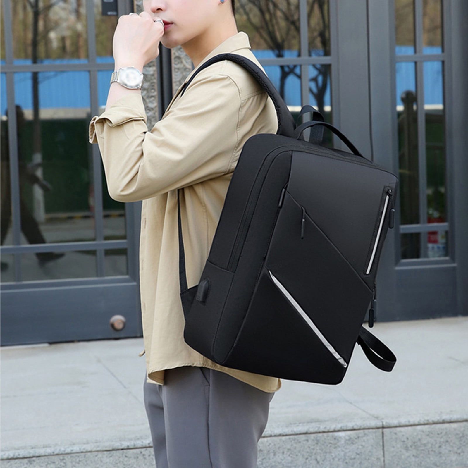 InsCrazy Laptop BackPack Business Slim Laptops Backpack with USB ...