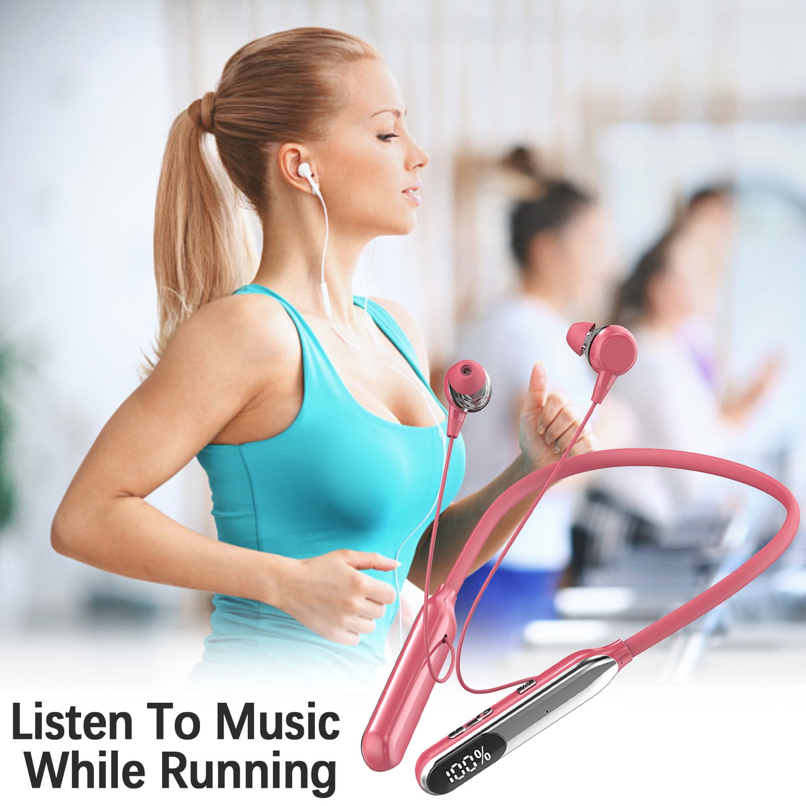 InsCrazy Neckband Bluetooth Headphones Bluetooth Bass Wireless Earphone ...