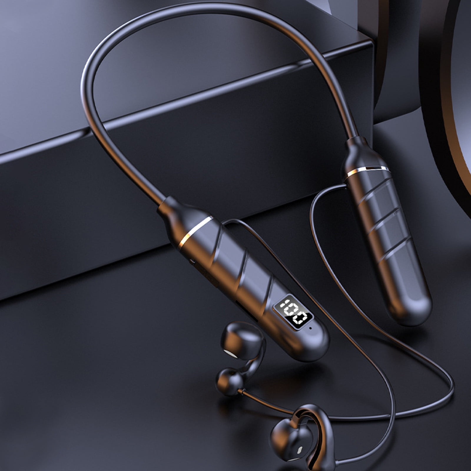 InsCrazy Neckband Bluetooth Headphones Digital Display Neck-Hanging ...