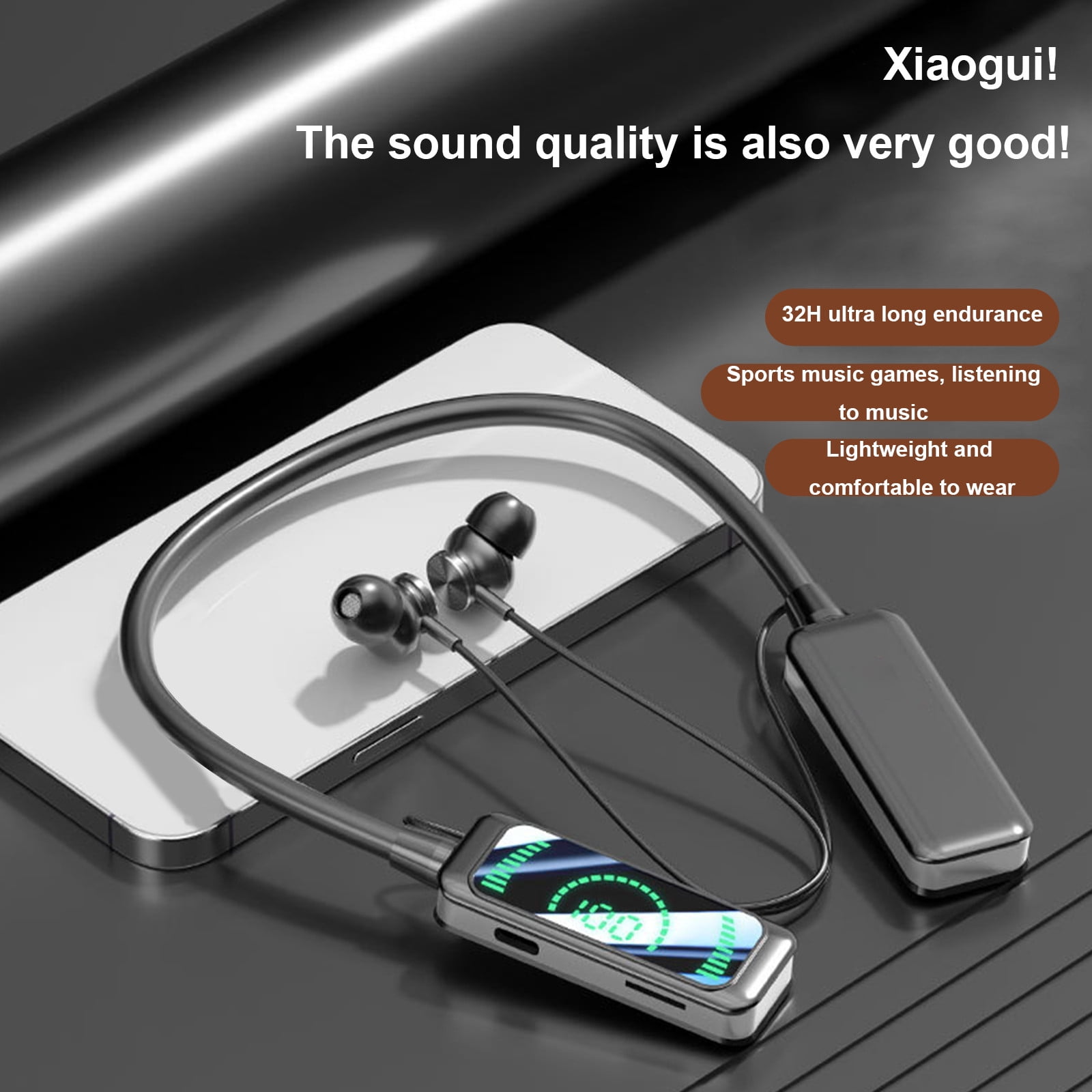 InsCrazy Neckband Bluetooth Headphones Sports Bluetooth Earphones Smart ...