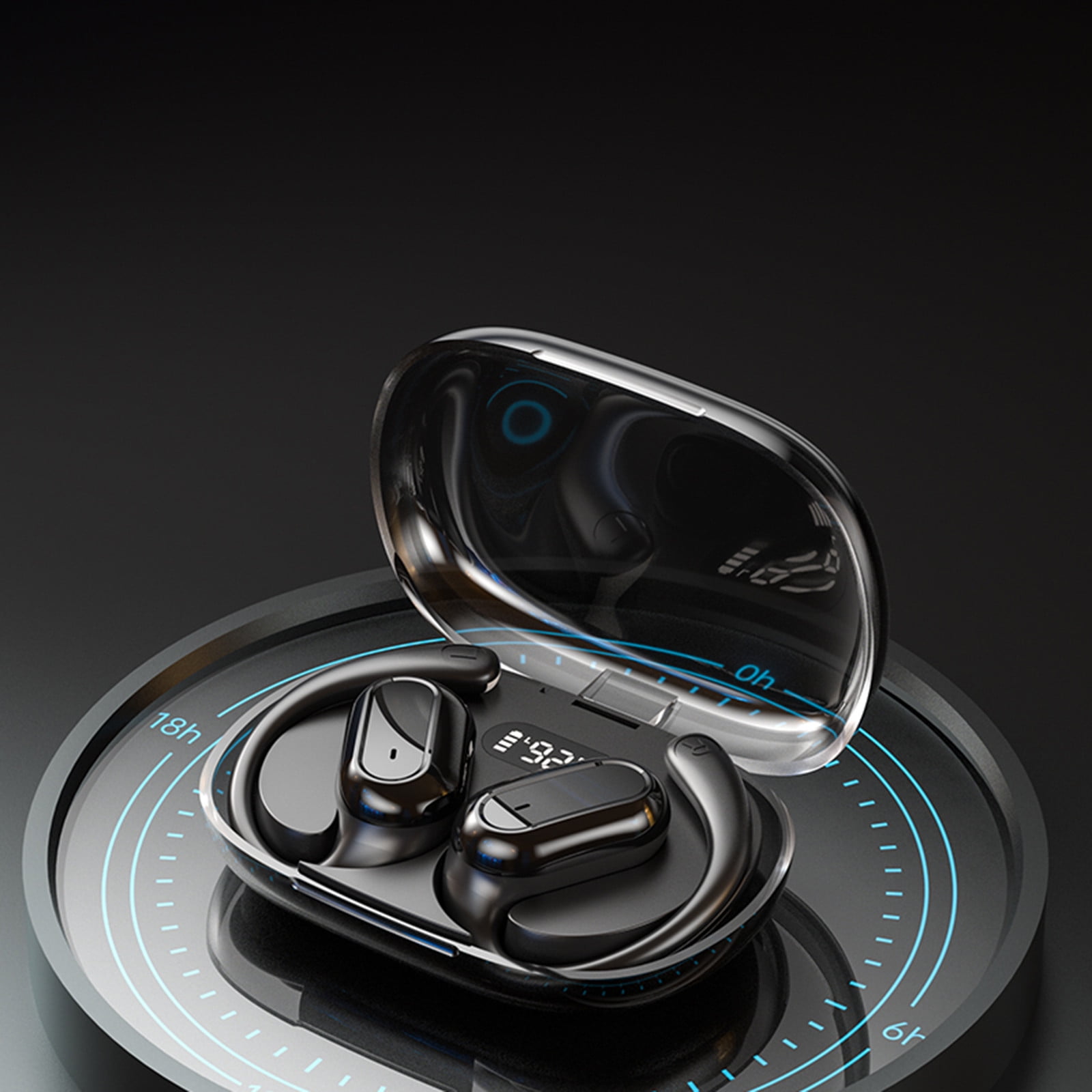 InsCrazy Open Ear Bones Conduction Headphones Wireless Bluetooth 5.3 ...